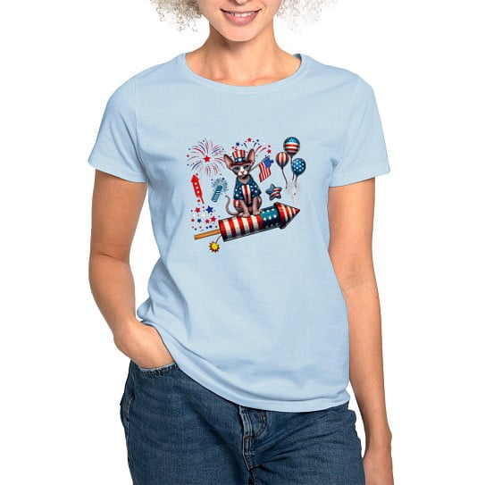 CafePress - Sphynx Cat Riding Firecracker US Flag 4Th Of July Women's ...