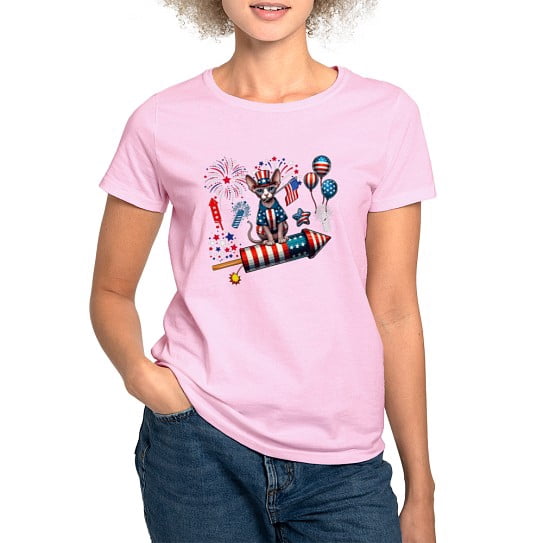 CafePress - Sphynx Cat Riding Firecracker US Flag 4Th Of July Women's ...