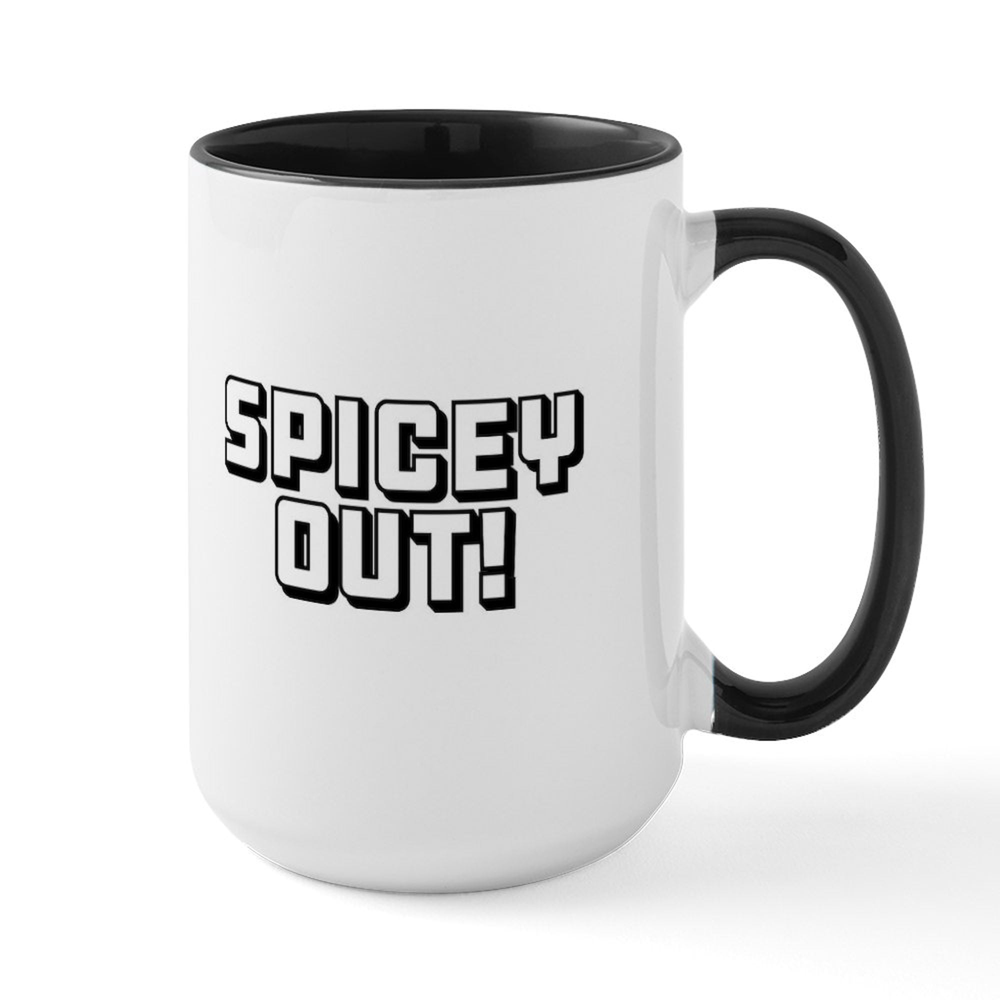 CafePress - Spicey Out! Mugs - 15 oz Ceramic Large White Novelty Mug ...