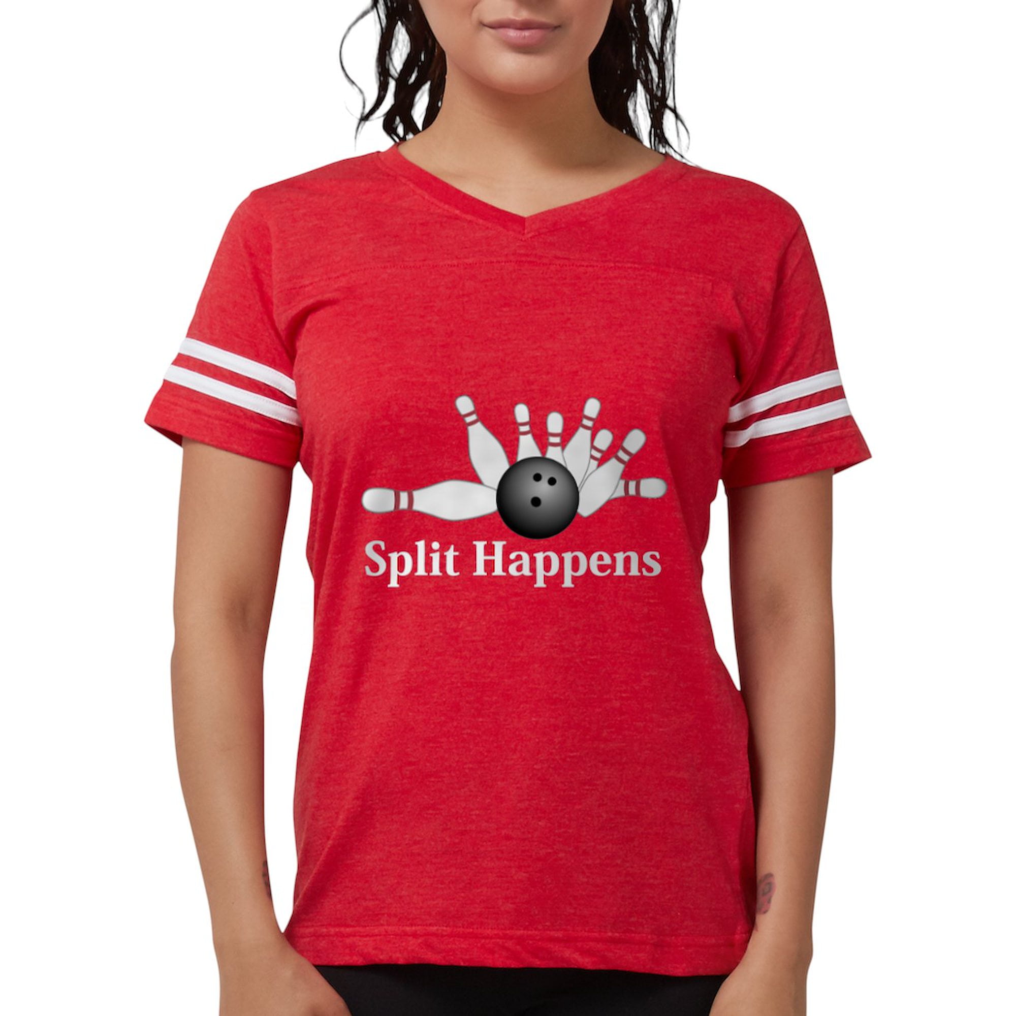 CafePress - Split Happens Logo 2 Design F T Shirt - Womens Football ...