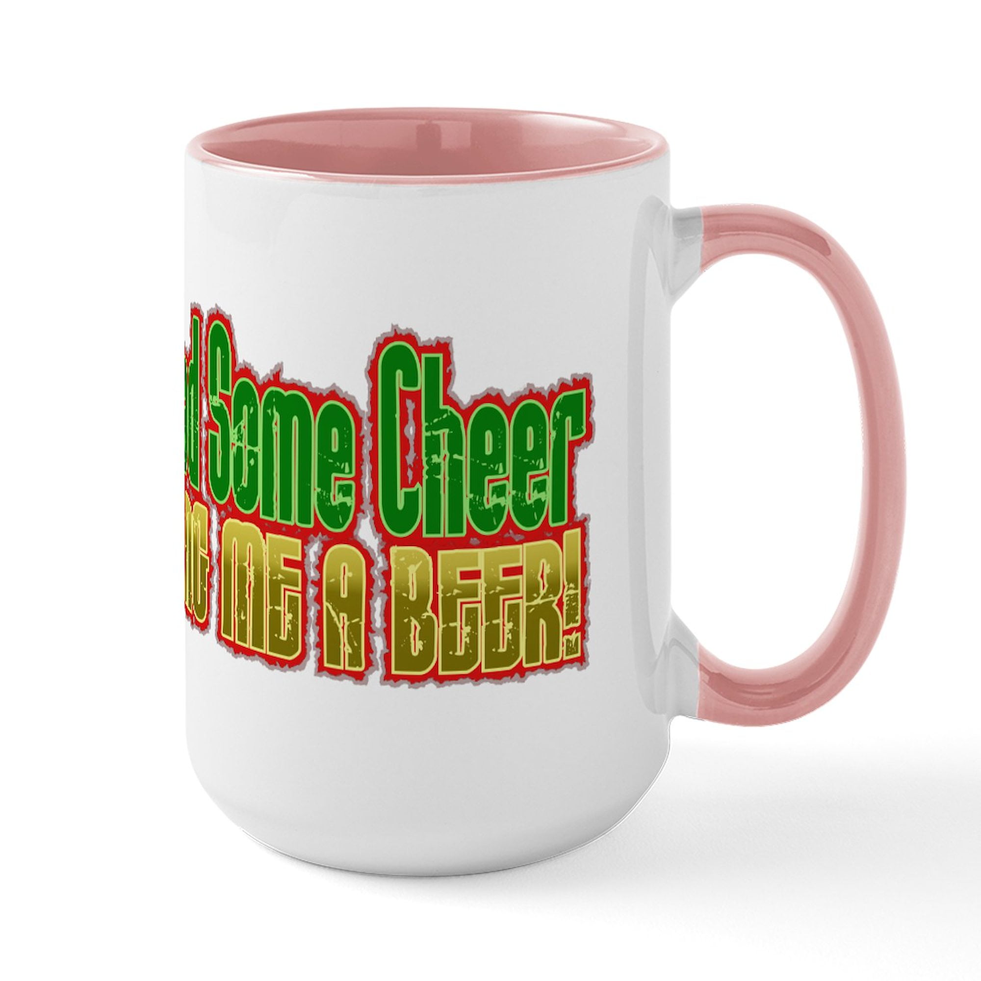 CafePress - Spread Some Cheer Bring Beer Christmas Large Mug - 15 oz ...