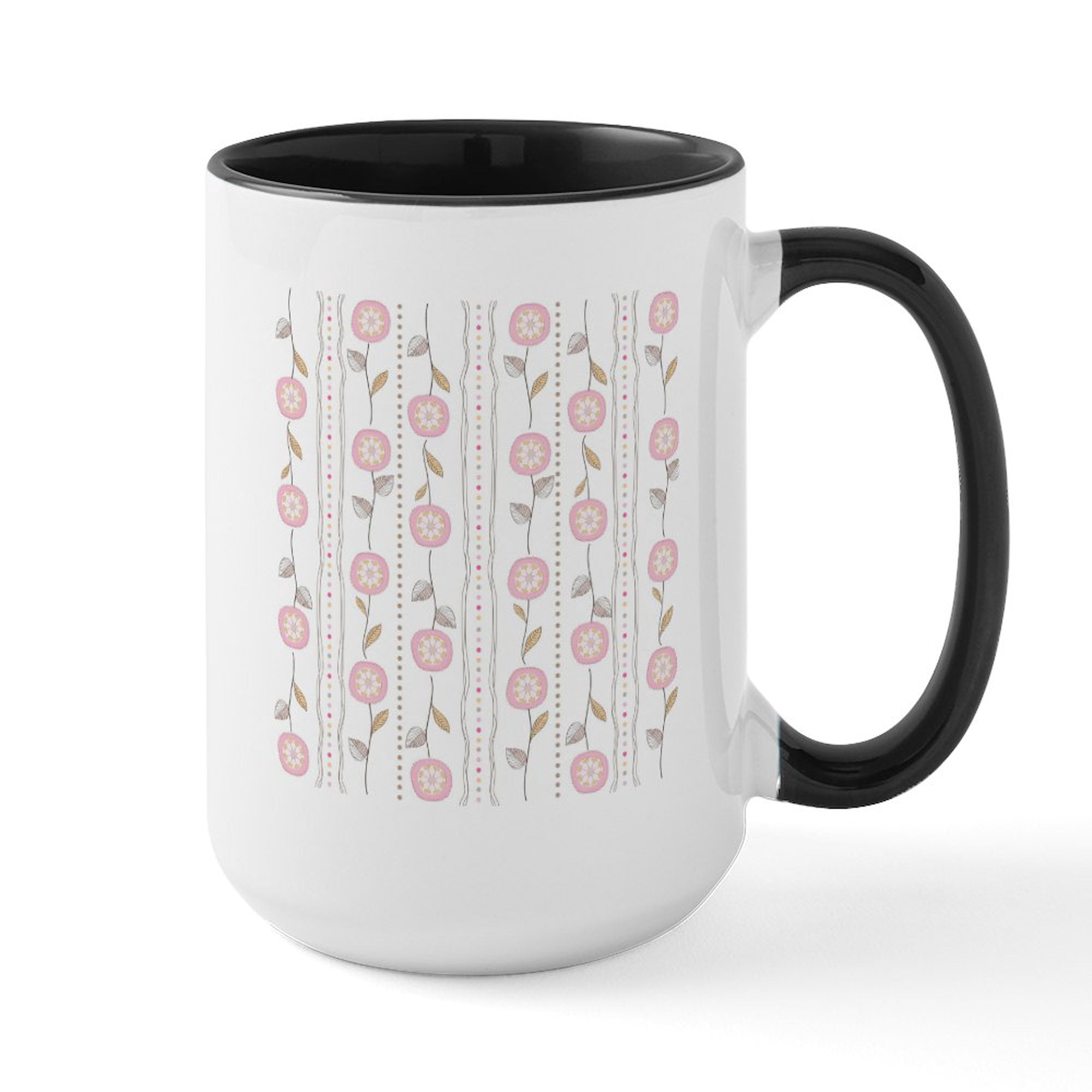 CafePress - Spring Flowers Mugs - 15 oz Ceramic Large White Novelty Mug ...