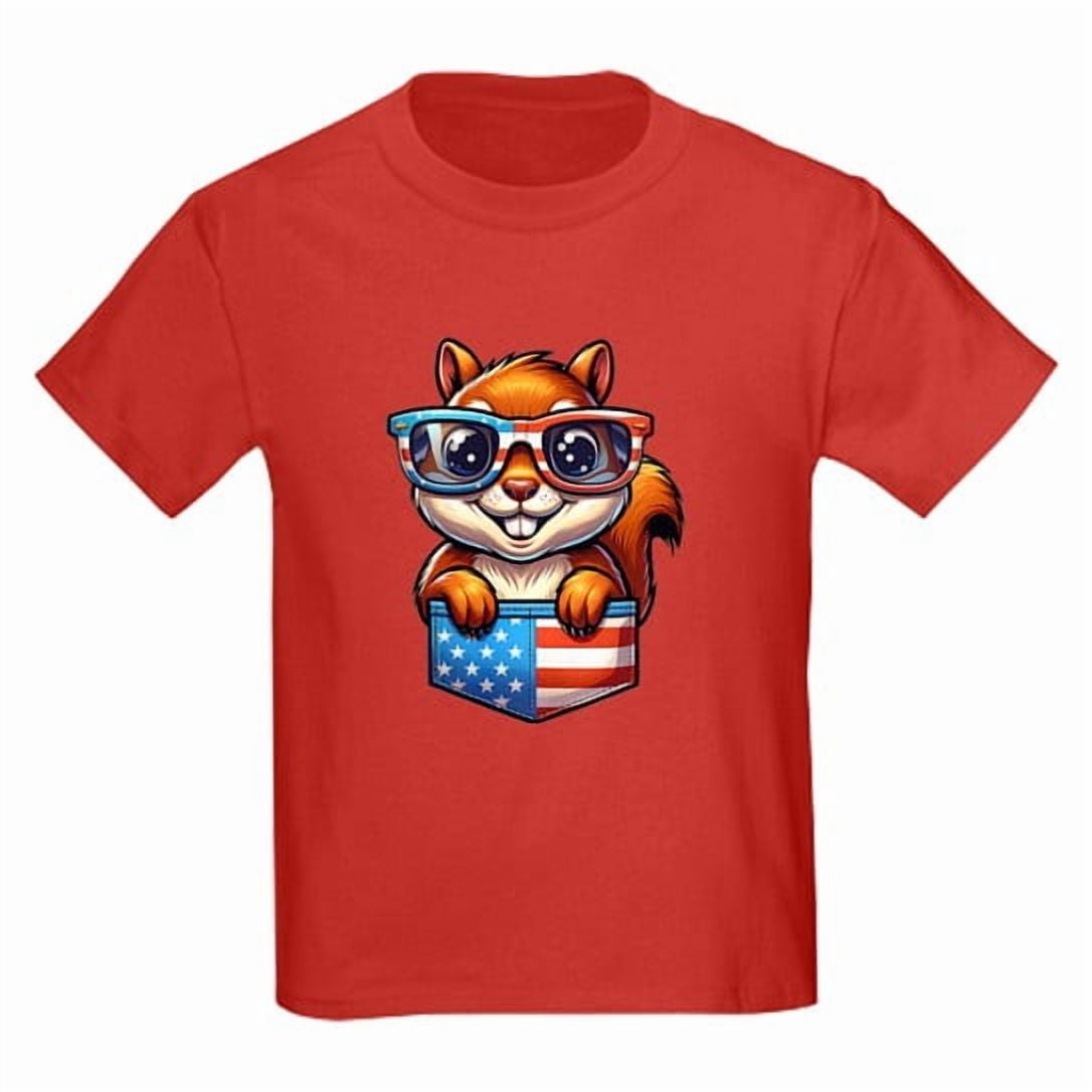 CafePress - Squirrel 4Th July USA Flag In Pocket America Mom D Kids T ...
