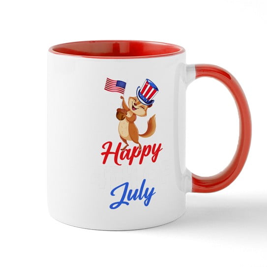 CafePress - Squirrel 4Th Of July America Funny USA Flag Squirr - 11 oz ...
