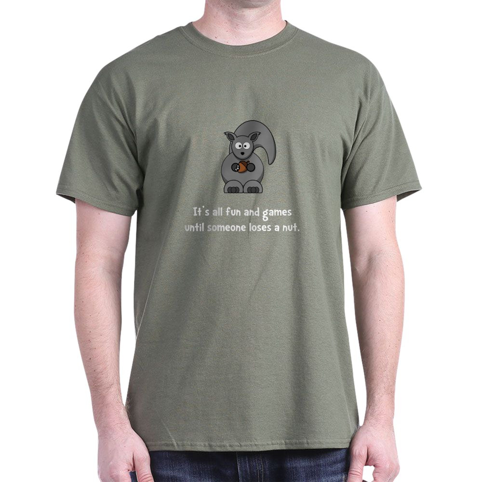 CafePress - Squirrel Nut Black Dark T Shirt - Men's Classic Graphic ...