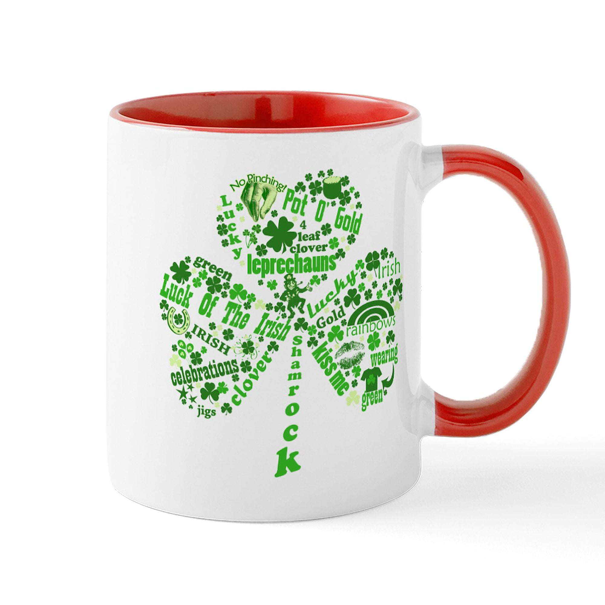 CafePress - St Paddys Day Shamrock Mug - 11 oz Ceramic Mug - Novelty ...