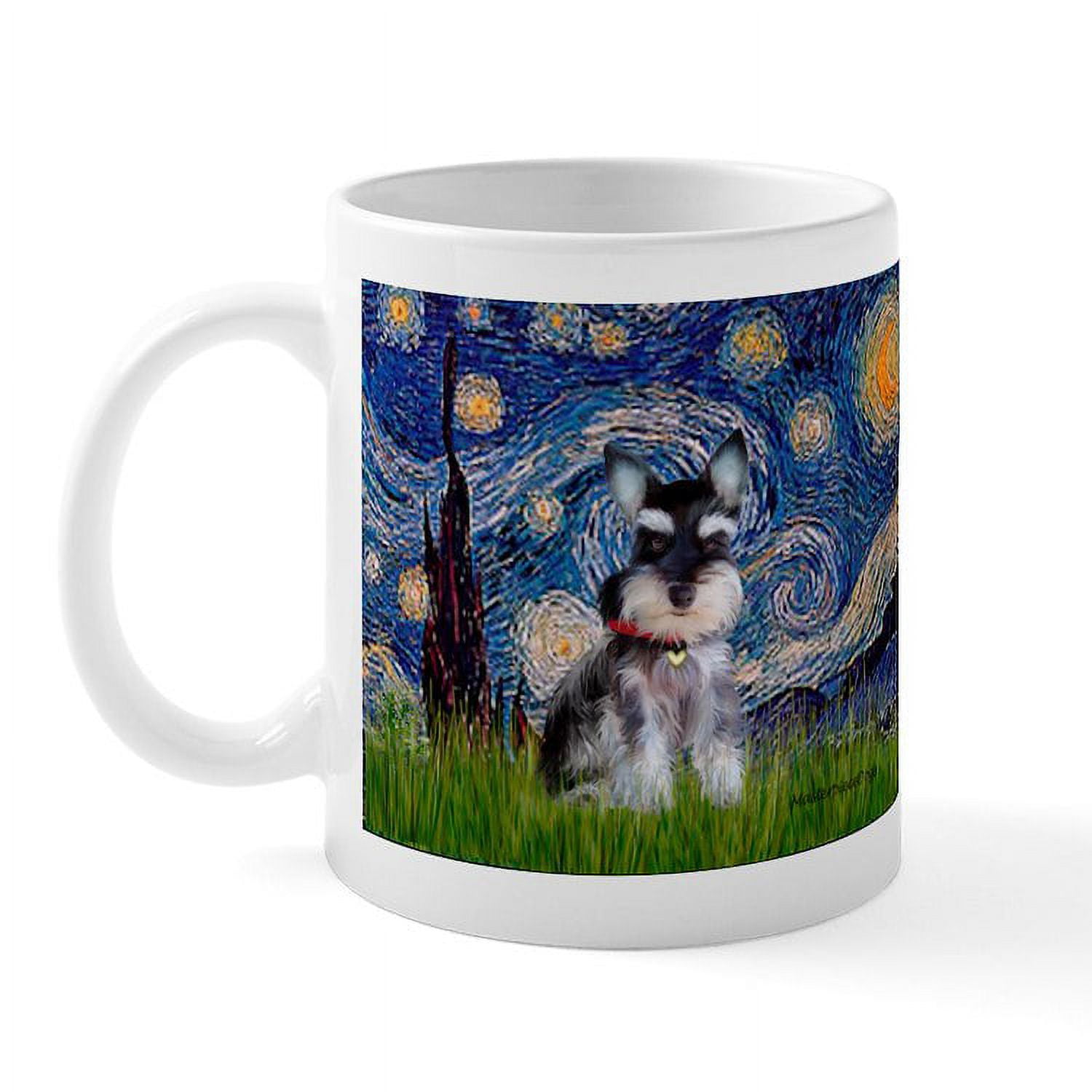 CafePress - Starry / Schnauzer Mug - 11 oz Ceramic Mug - Novelty Coffee ...