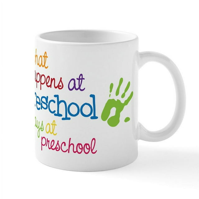 CafePress - Stays At Preschool Mug - 11 oz Ceramic Mug - Novelty Coffee ...