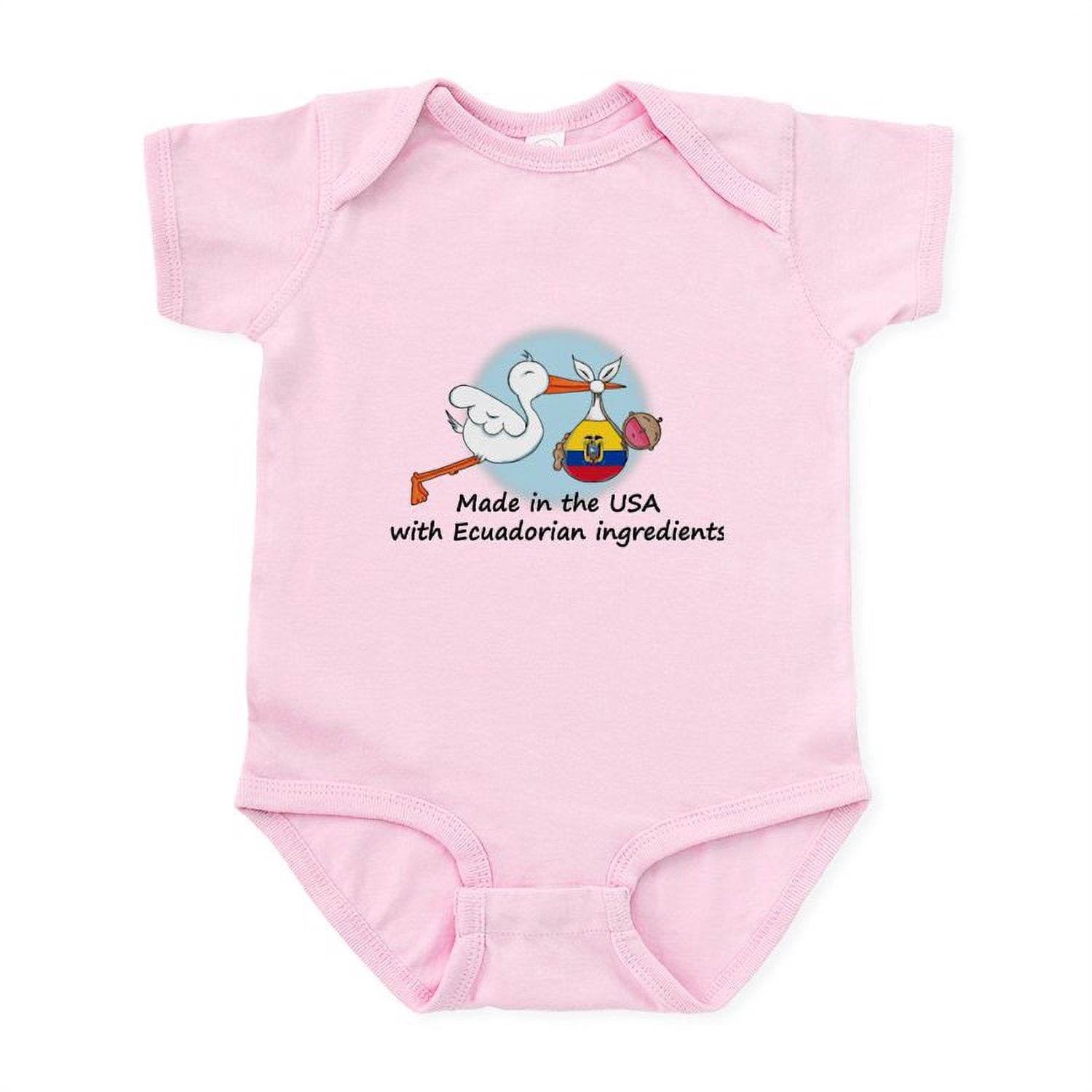 CafePress - Stork Baby Ecuador USA Infant Bodysuit - Baby Light ...