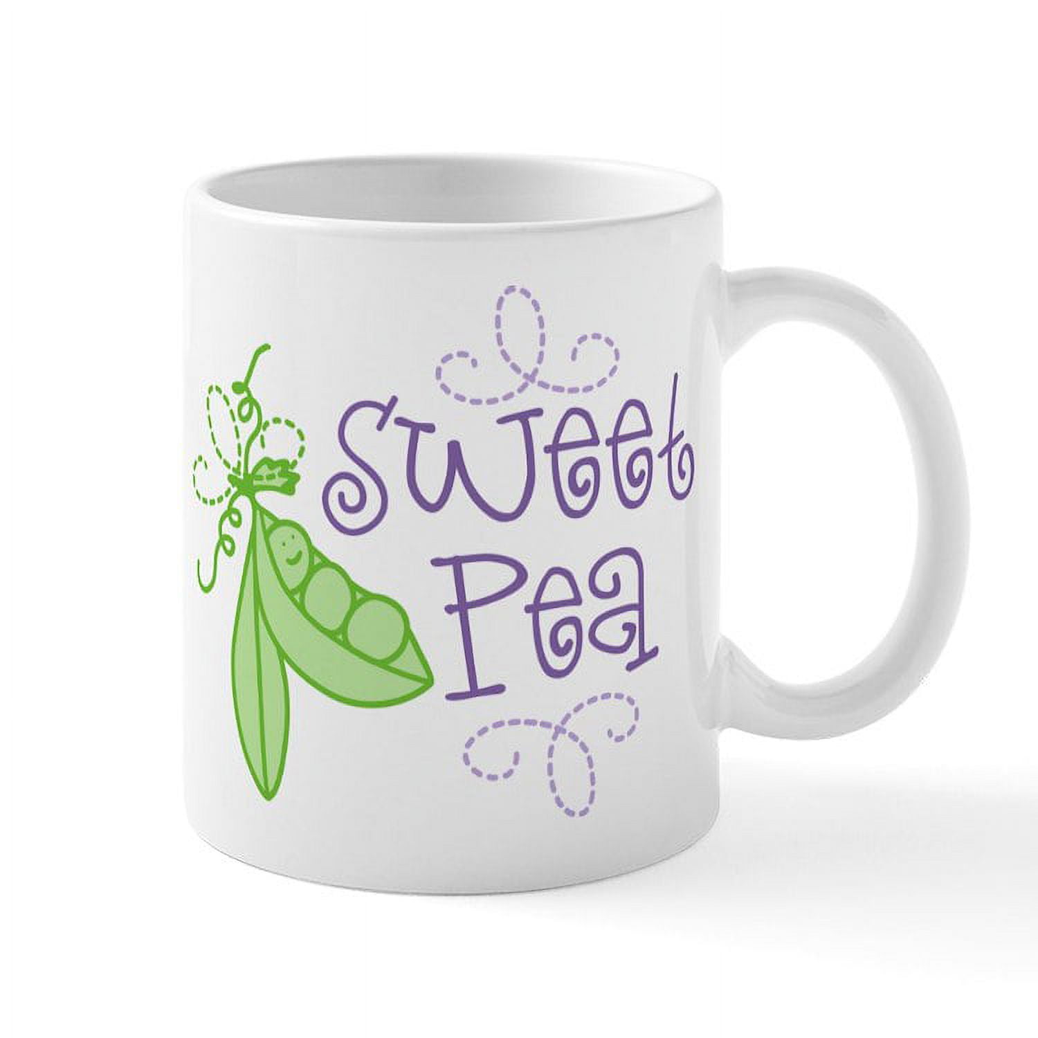 CafePress - Sweet Pea Mug - 11 oz Ceramic Mug - Novelty Coffee Tea Cup ...
