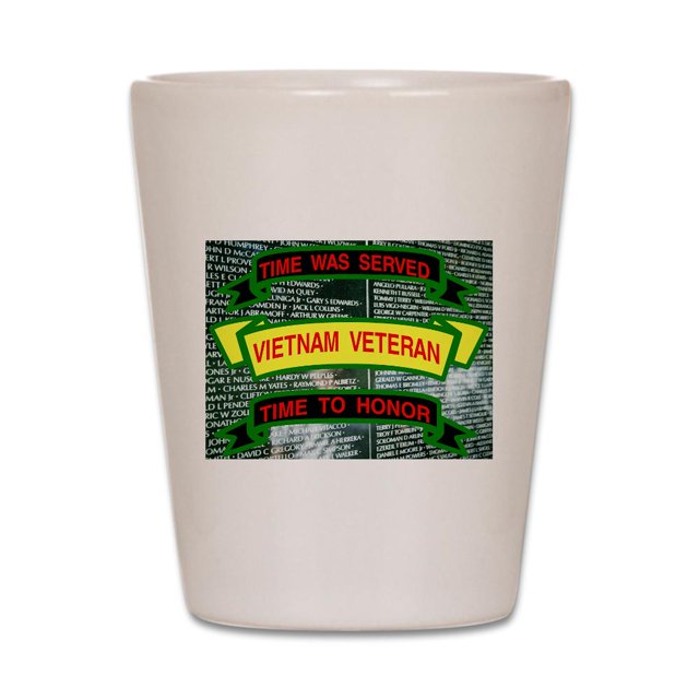 CafePress - TIME SERVED - White Shot Glass, Unique and Funny Shot Glass ...