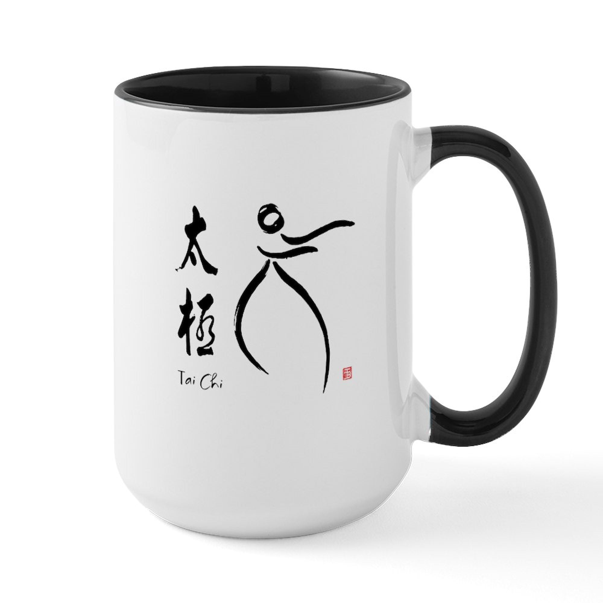 CafePress - Tai Chi Form And Kangi Large Mug - 15 oz Ceramic Large ...