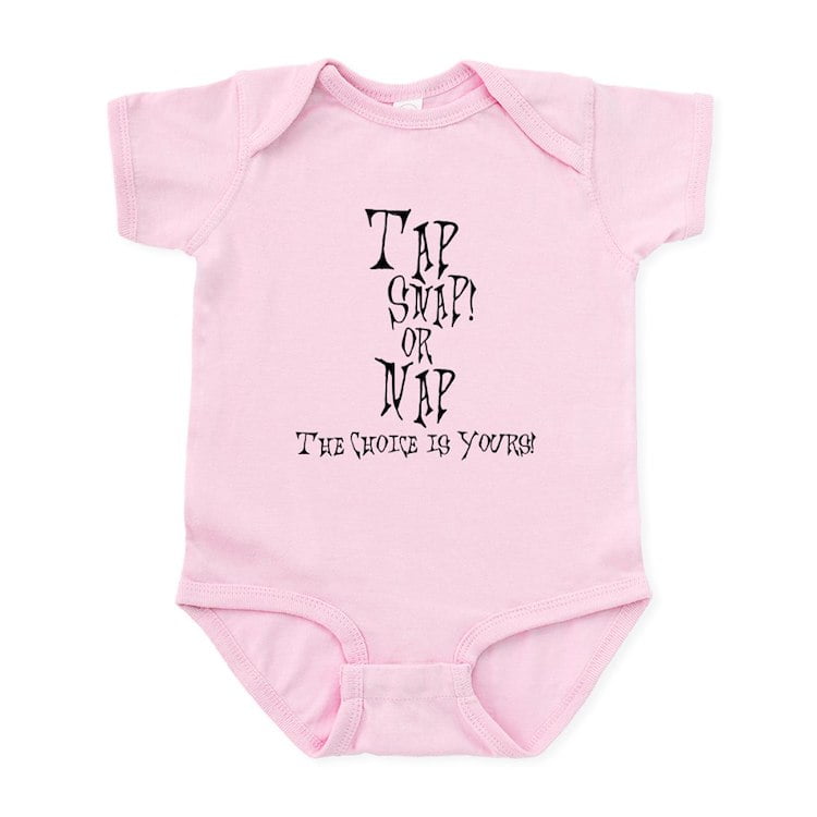 CafePress - Tap Snap Or Nap 2 Infant Bodysuit - Baby Light Bodysuit ...