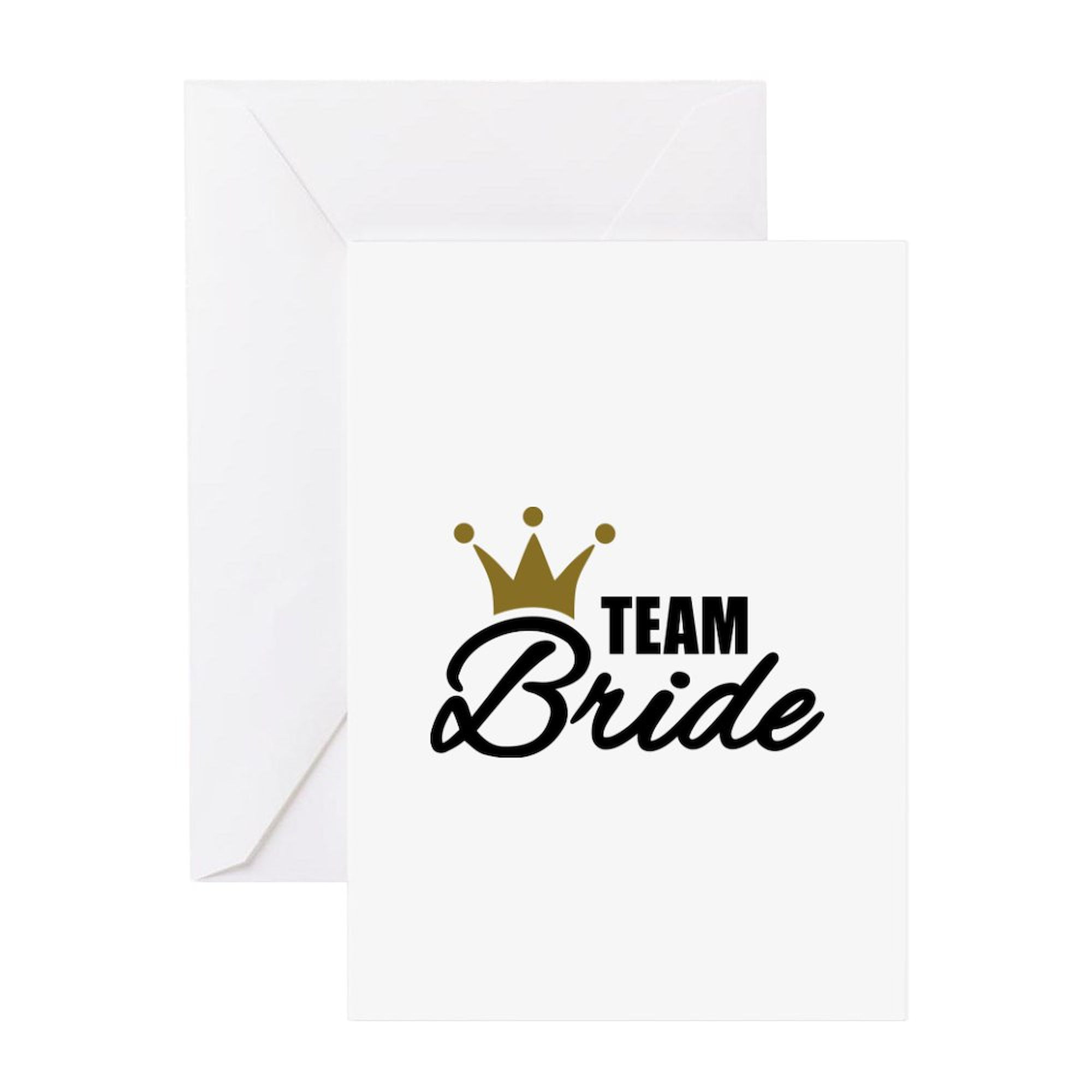 CafePress - Team Bride Crown - Greeting Card, Blank Inside Matte ...