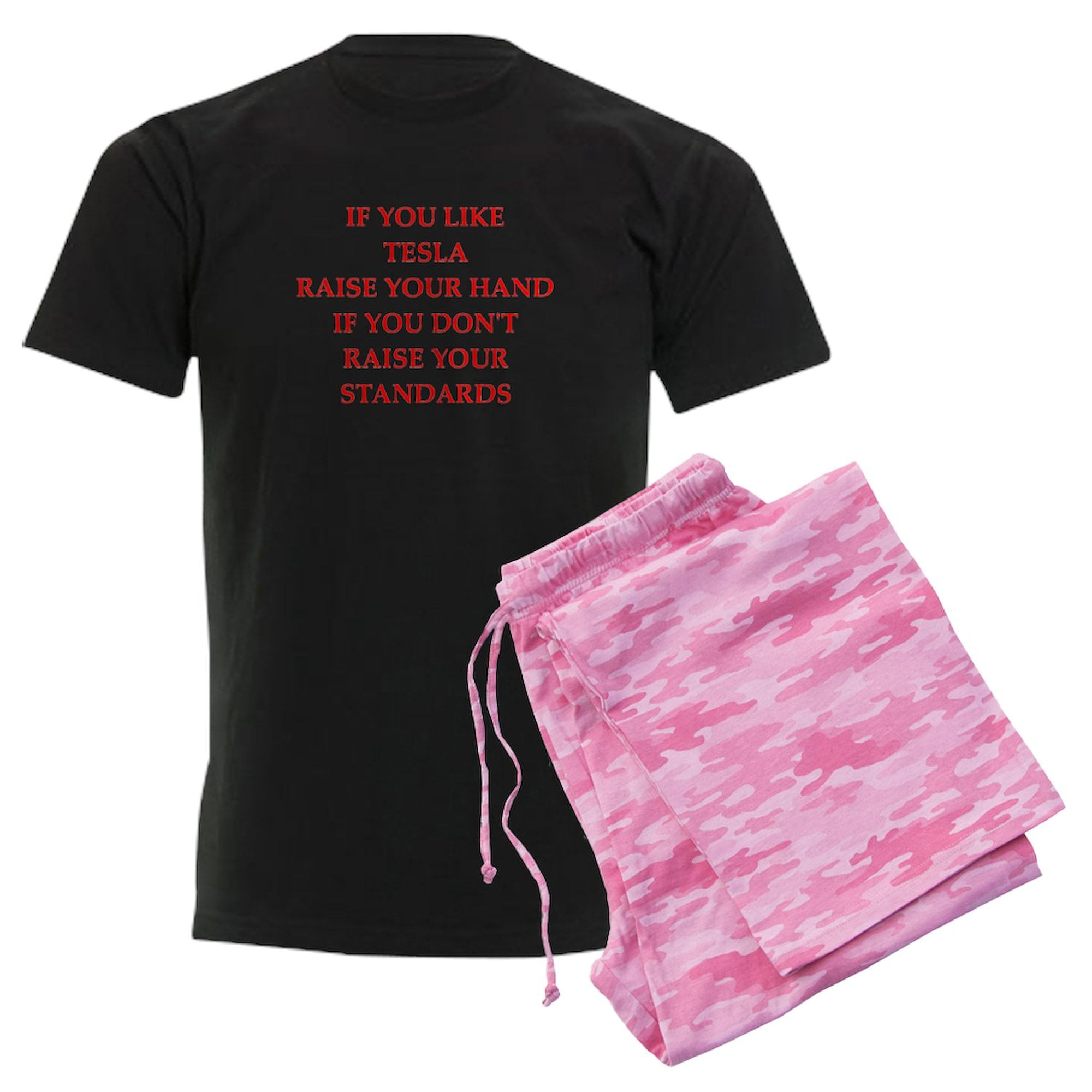 CafePress - Tesla Pajamas - Men's Dark Loose Fit Cotton Pajama Set ...