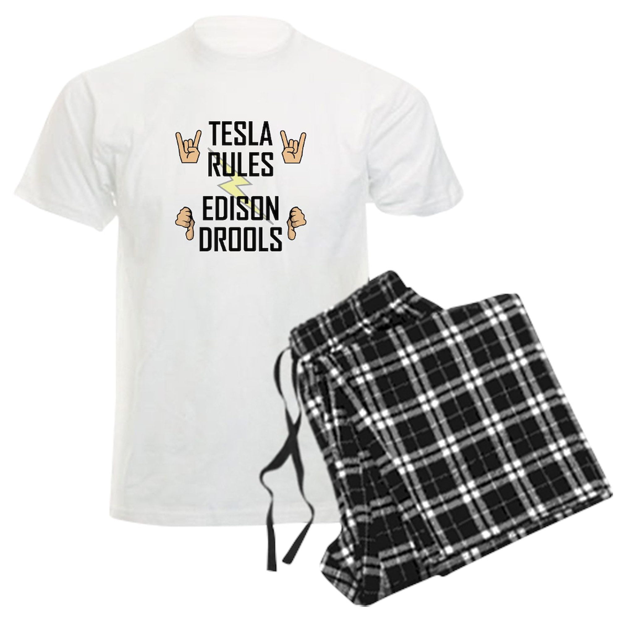 CafePress - Tesla Rules Pajamas - Men's Light Loose Fit Cotton Pajama ...