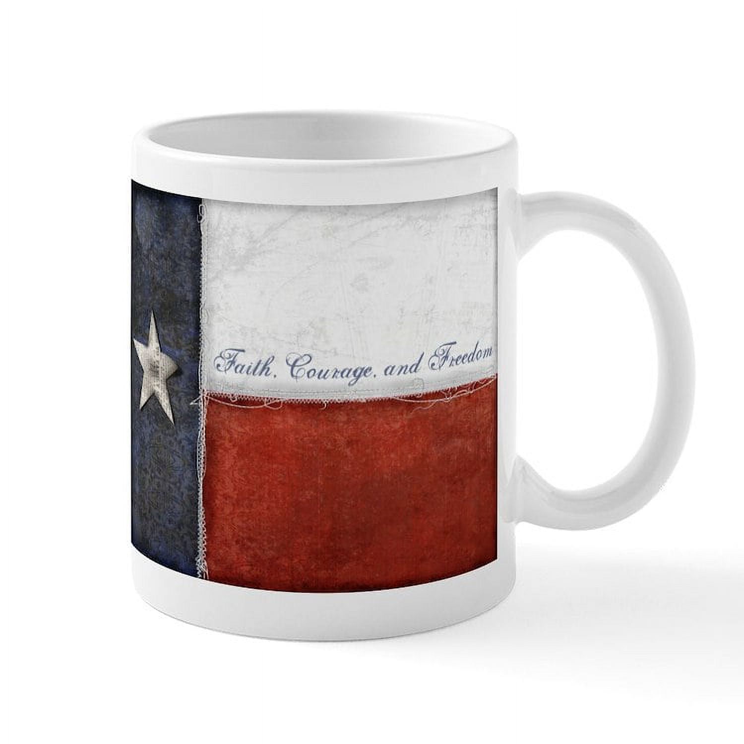 CafePress - Texas Flag Mug - 11 oz Ceramic Mug - Novelty Coffee Tea Cup ...