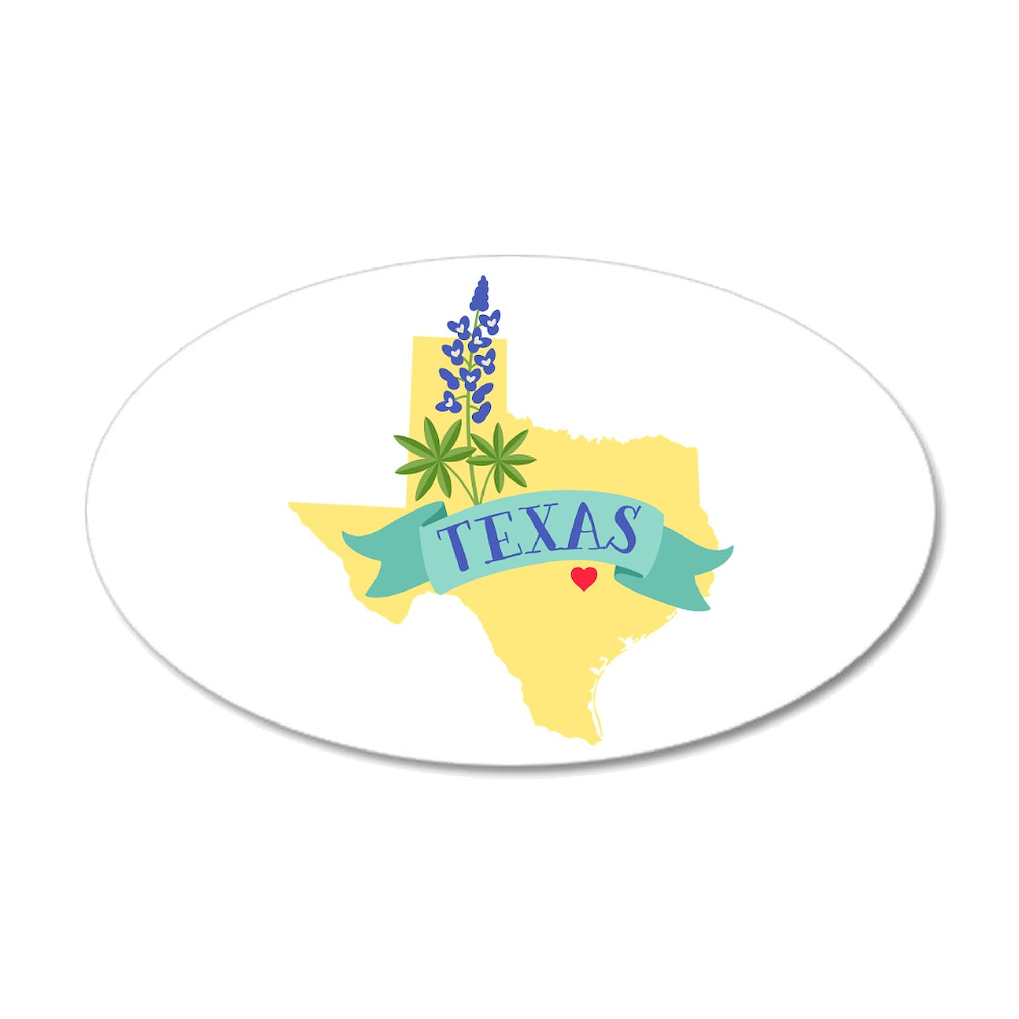 CafePress - Texas State Outline Bluebonnet Flower Wall Decal - 35x21 ...