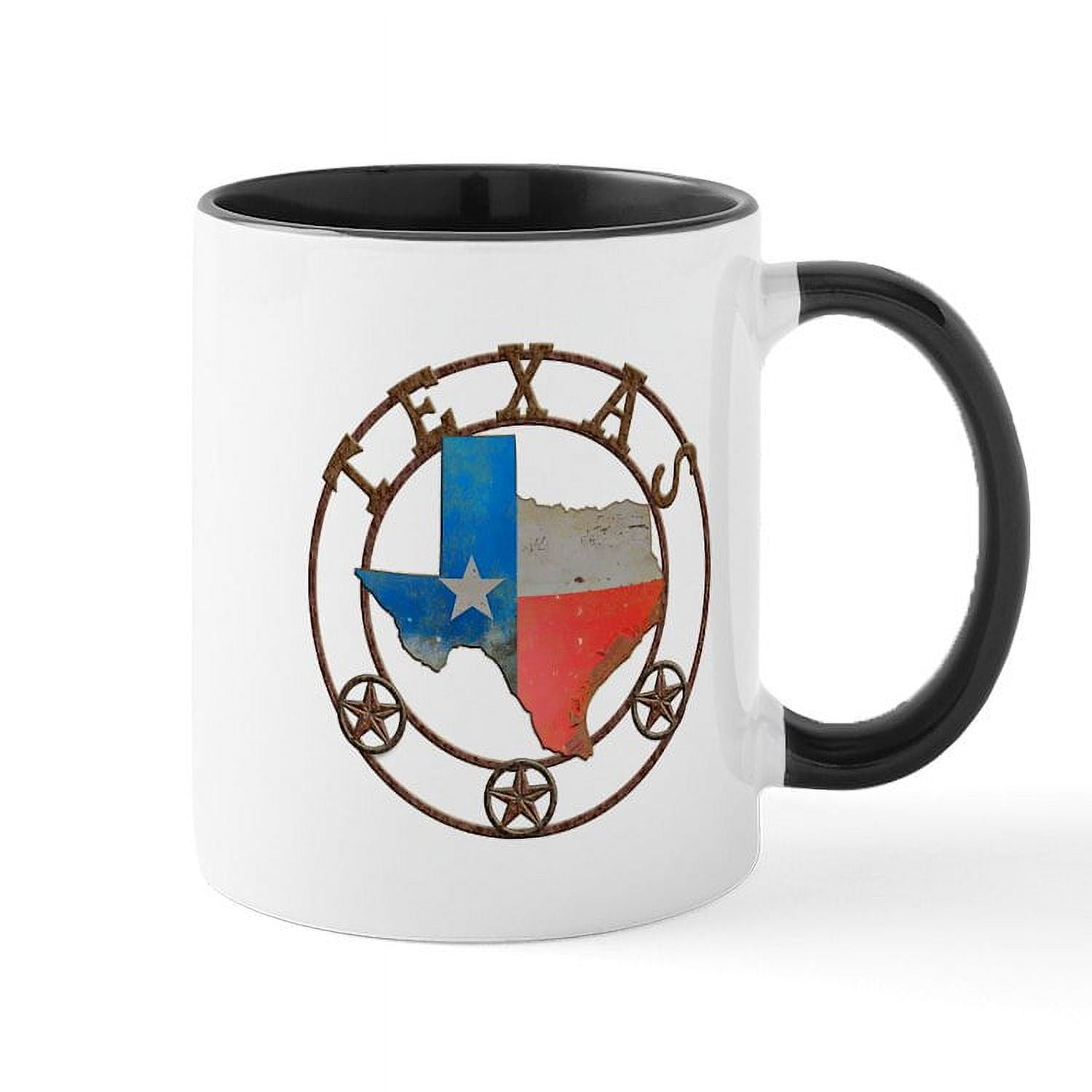 CafePress - Texas Wrought Iron Barn Art Mugs - 11 oz Ceramic Mug ...