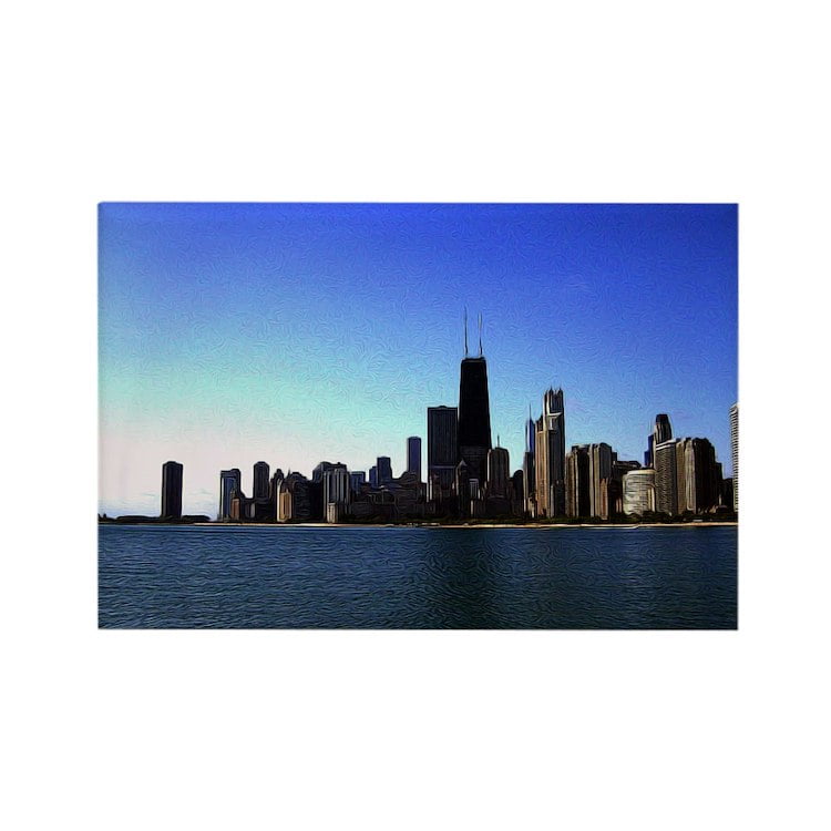 CafePress - The Chicago Skyline In Feathered Art Magnets - Rectangle ...