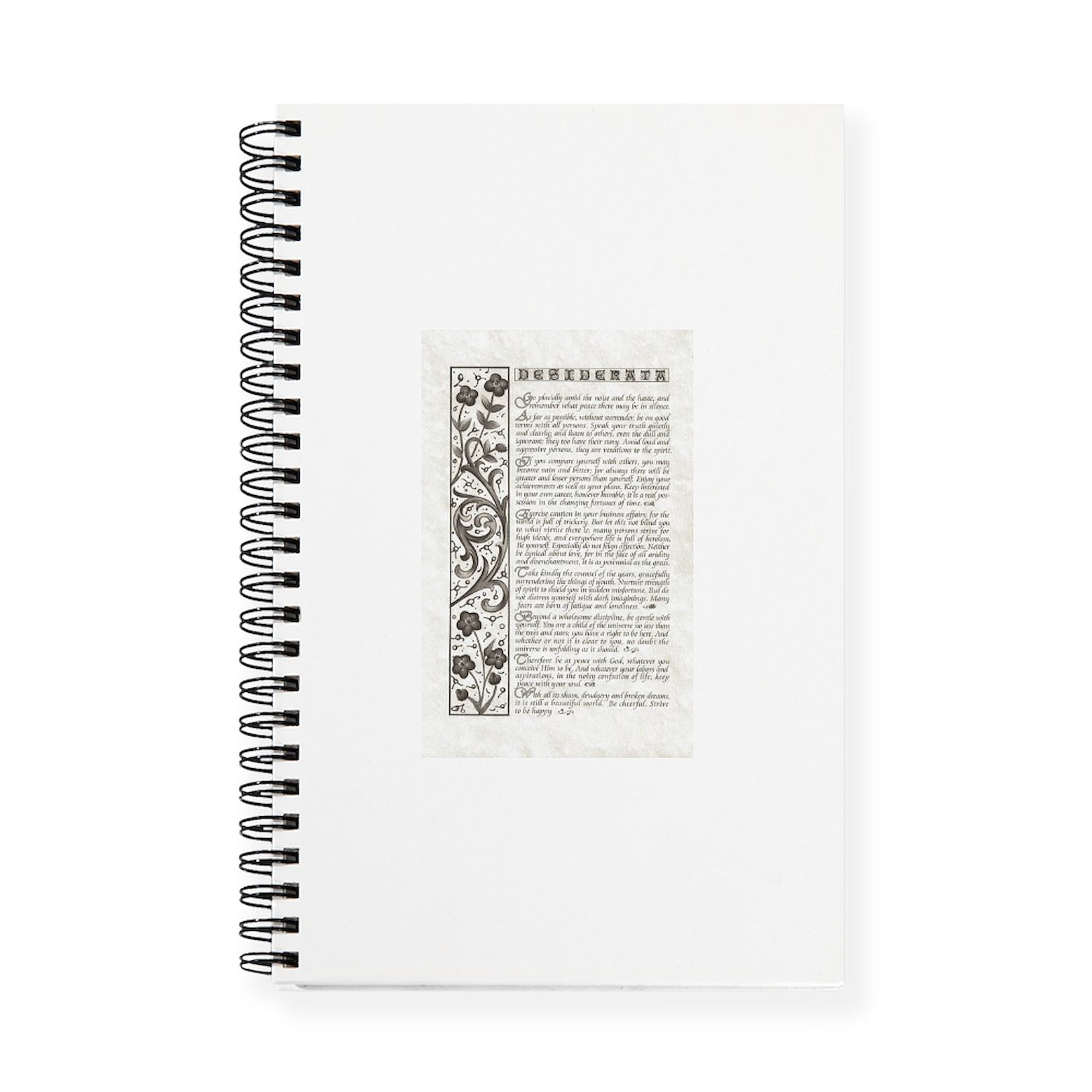 CafePress - The Desiderata Poem By Max Ehrmann Journal - Spiral Bound ...