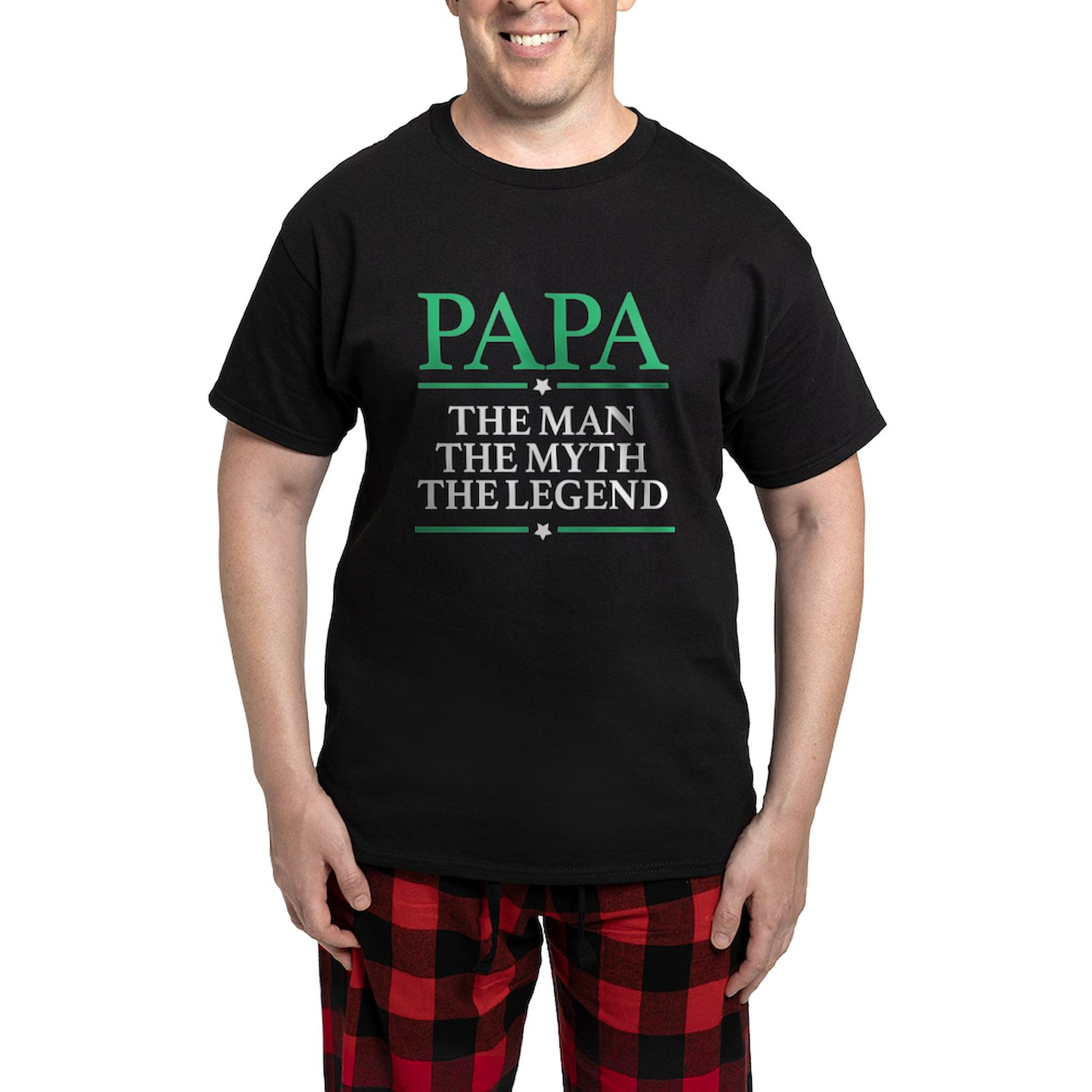 CafePress - The Man Myth Legend Papa Men's Dark Pajamas - Men's Dark ...