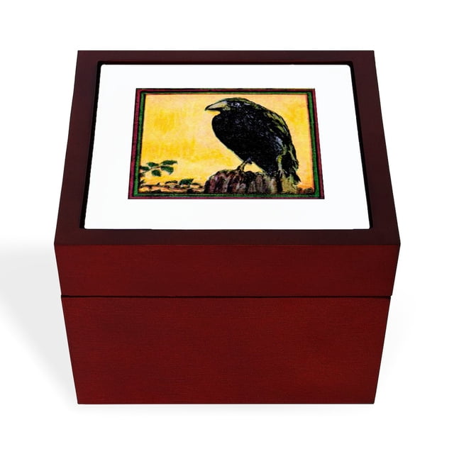 CafePress - The Raven - Keepsake Box, Finished Hardwood Jewelry Box ...