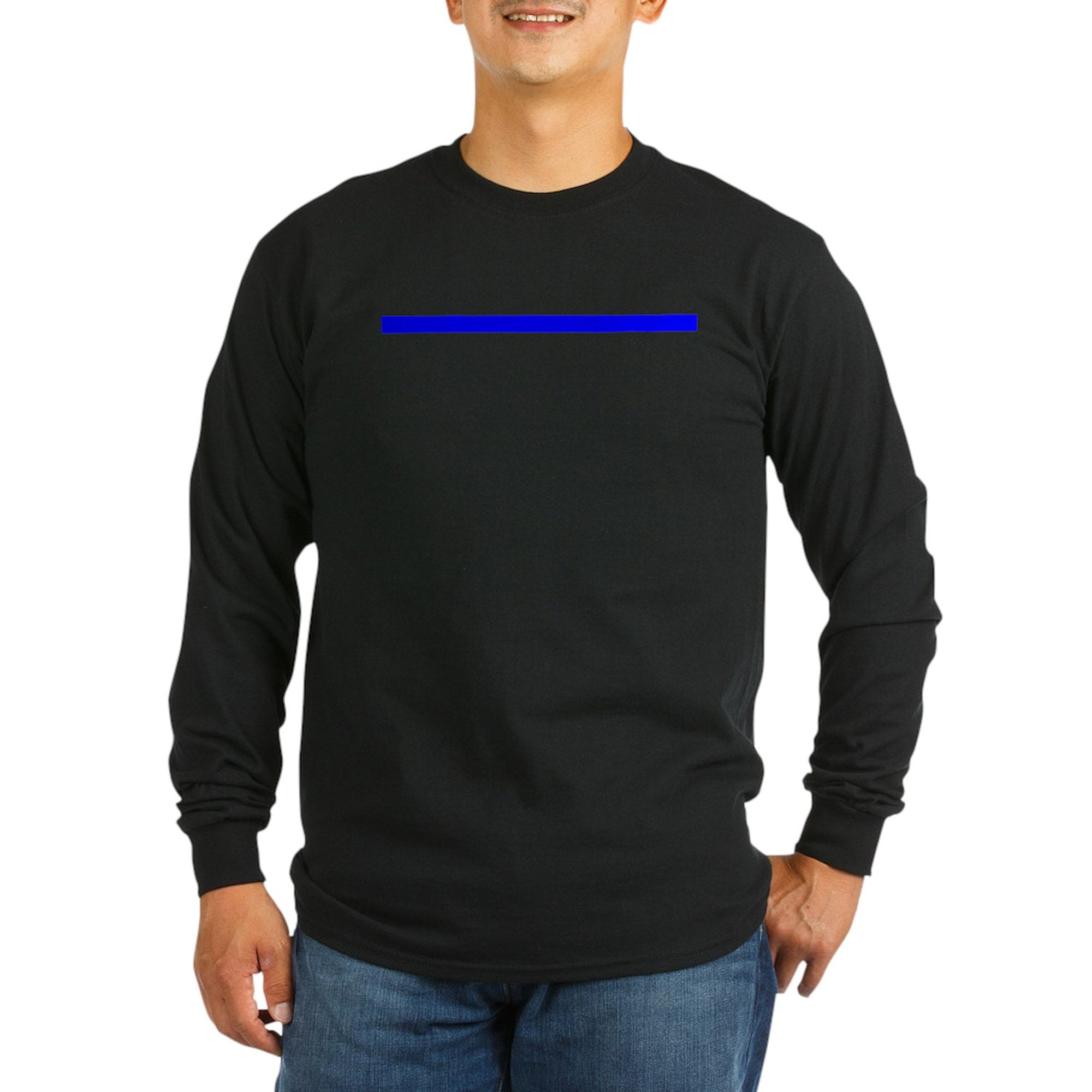 CafePress - The Thin Blue Line Long Sleeve Dark T Shirt - Long Sleeve ...