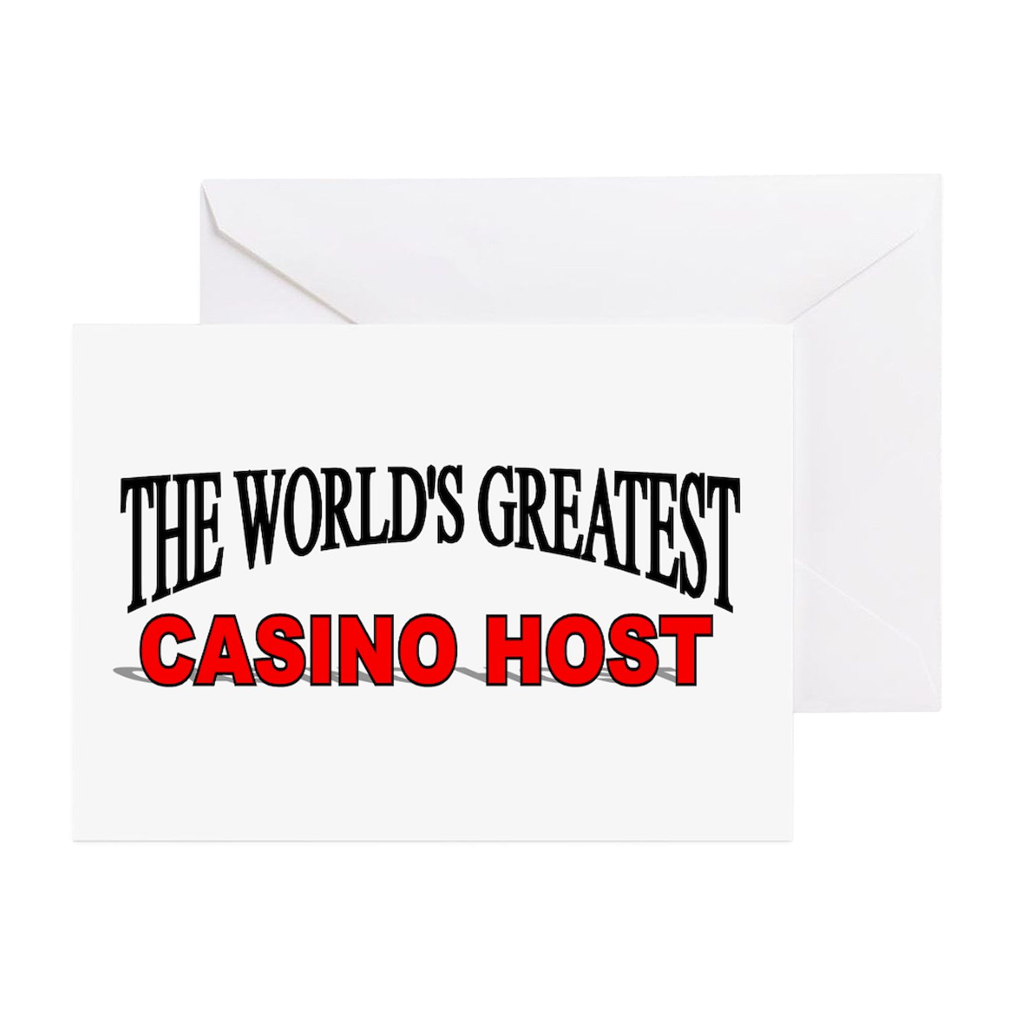 CafePress - The World's Greatest Casino Host Greeting Cards - Greeting ...