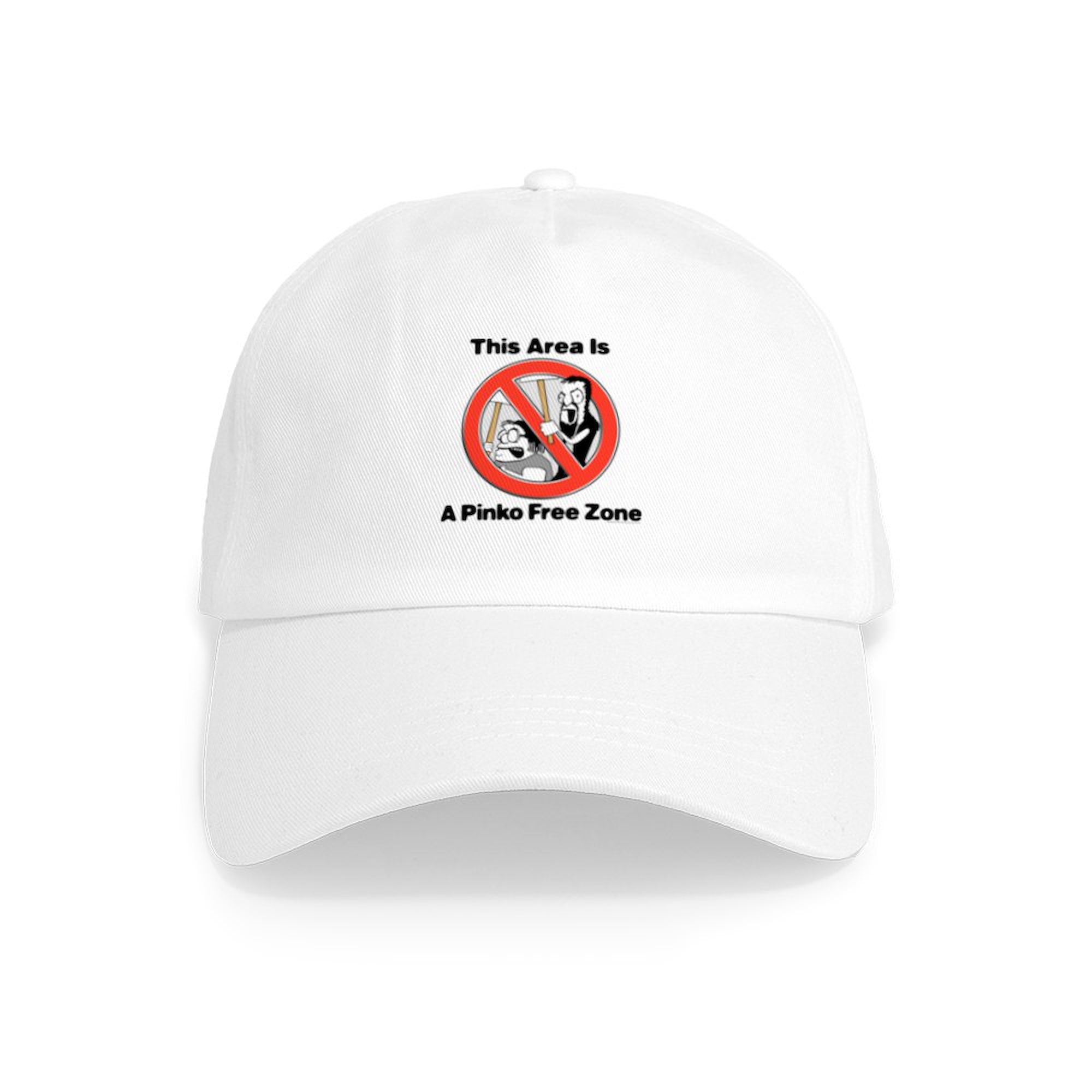 CafePress - This Area Is A Pinko Free Zone Cap - Adjustable 100% ...