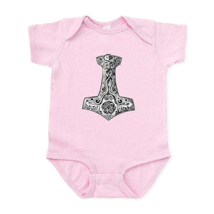 CafePress - Thor's Hammer Infant Bodysuit - Baby Light Bodysuit, Size ...