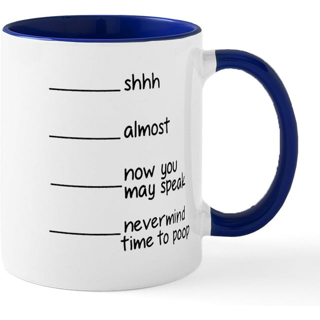 CafePress Time To Poop Mugs 11 oz (111 ml) Ceramic Coffee Mug - Walmart.com