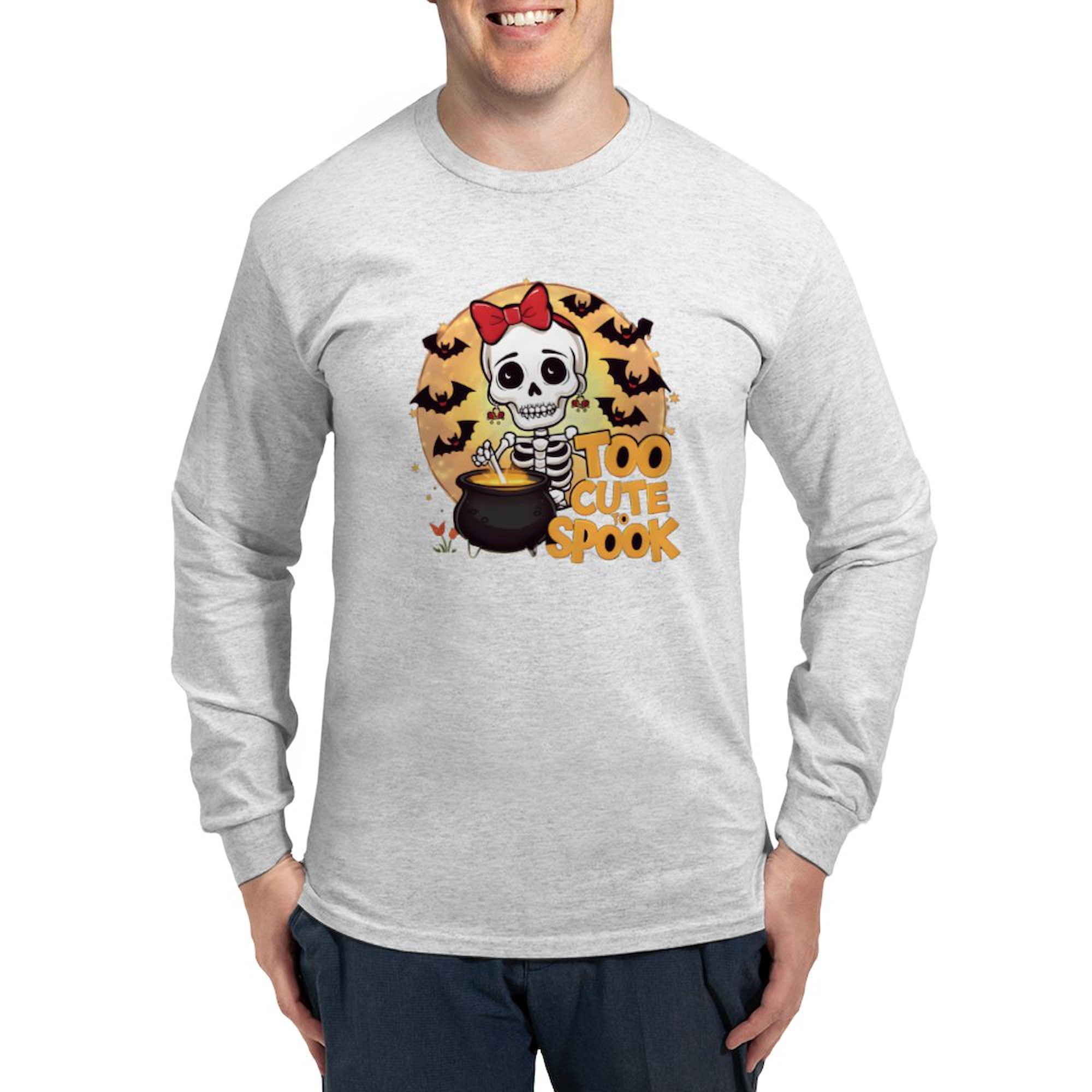 CafePress - Too Cute Spook Men's Long Sleeve T Shirt - Unisex Cotton ...