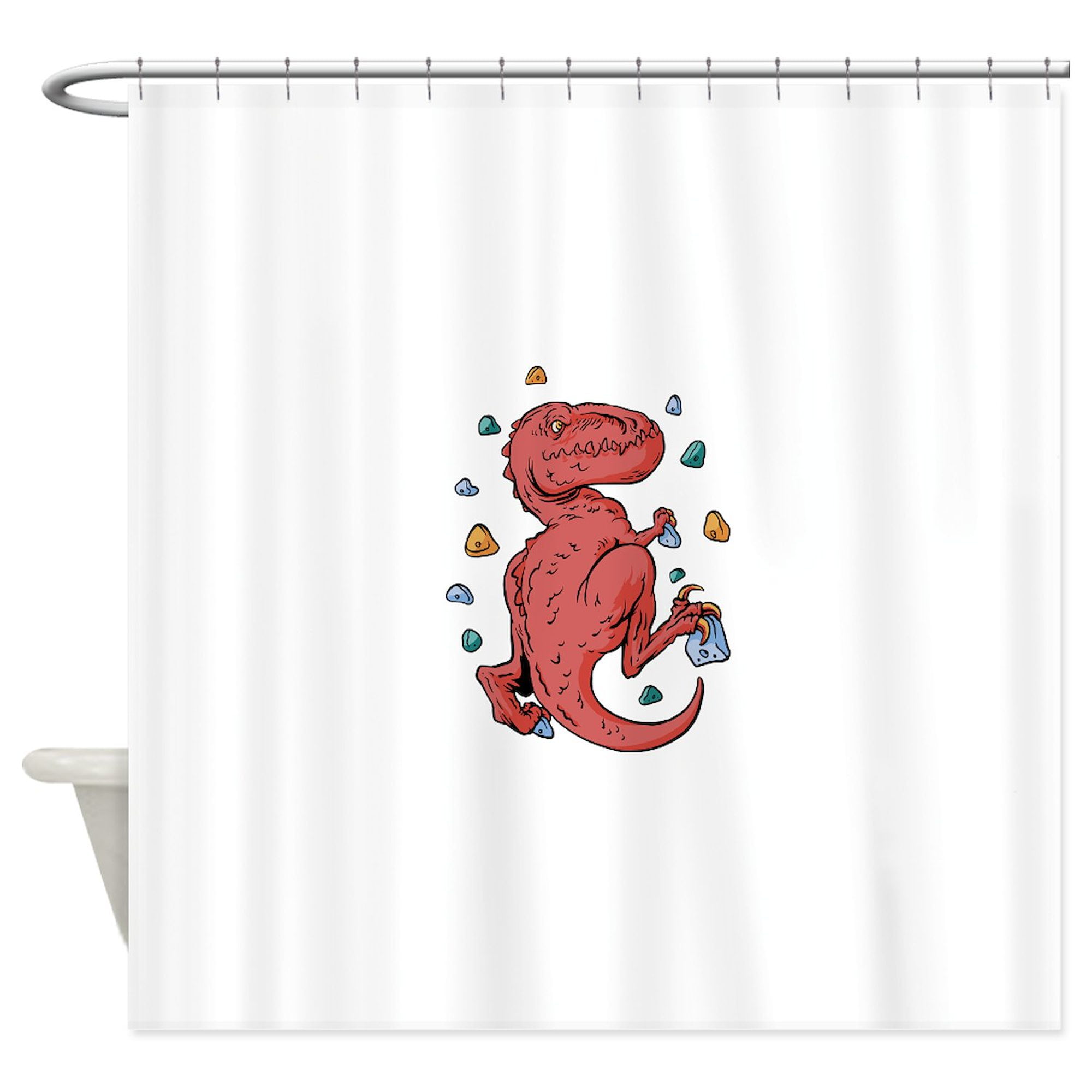 CafePress - Trex Indoor Rock Climbing - Unique Fabric Shower Curtain 70 ...