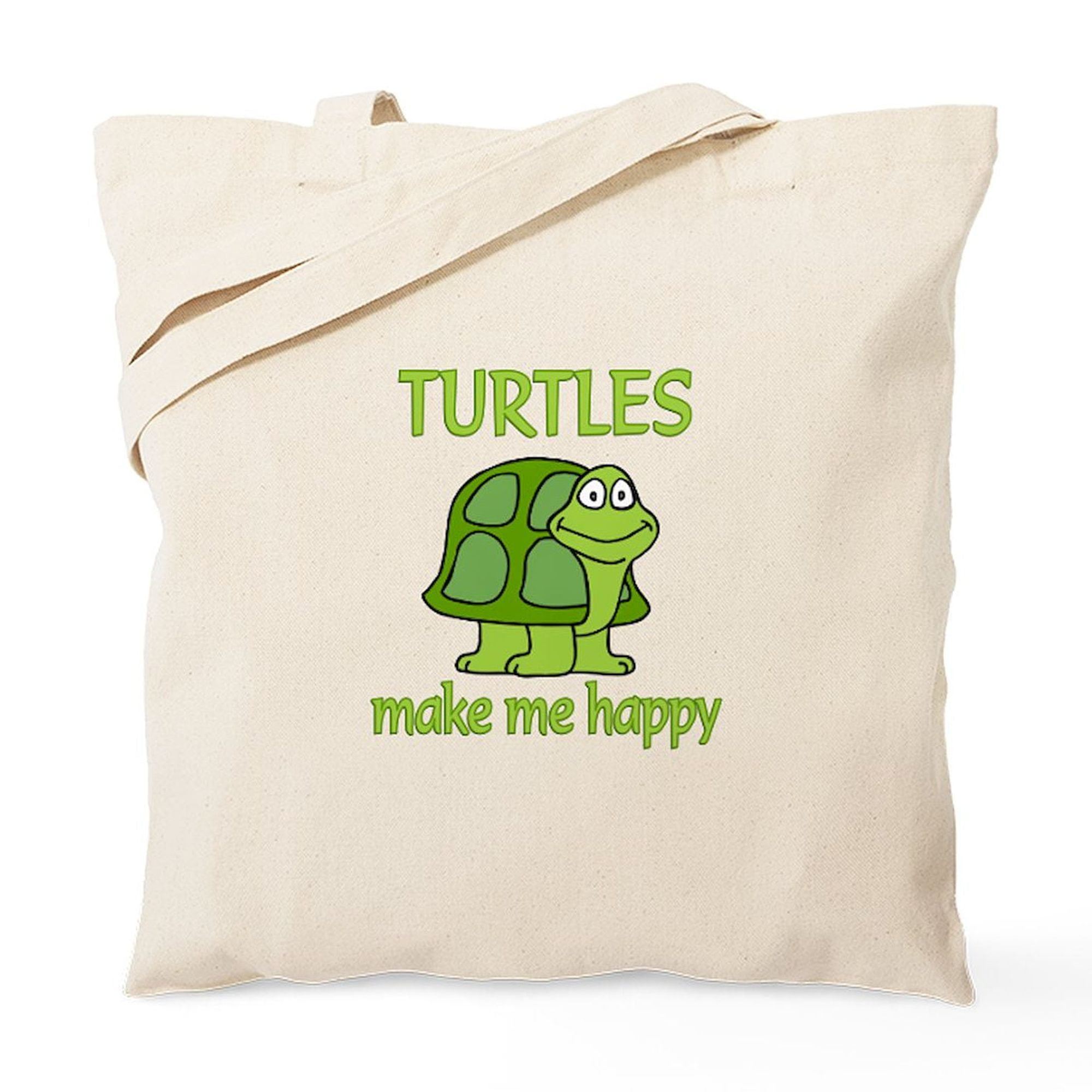 CafePress - Turtle Happy Tote Bag - Unisex Canvas Tote Bag, Beige, 1 ...