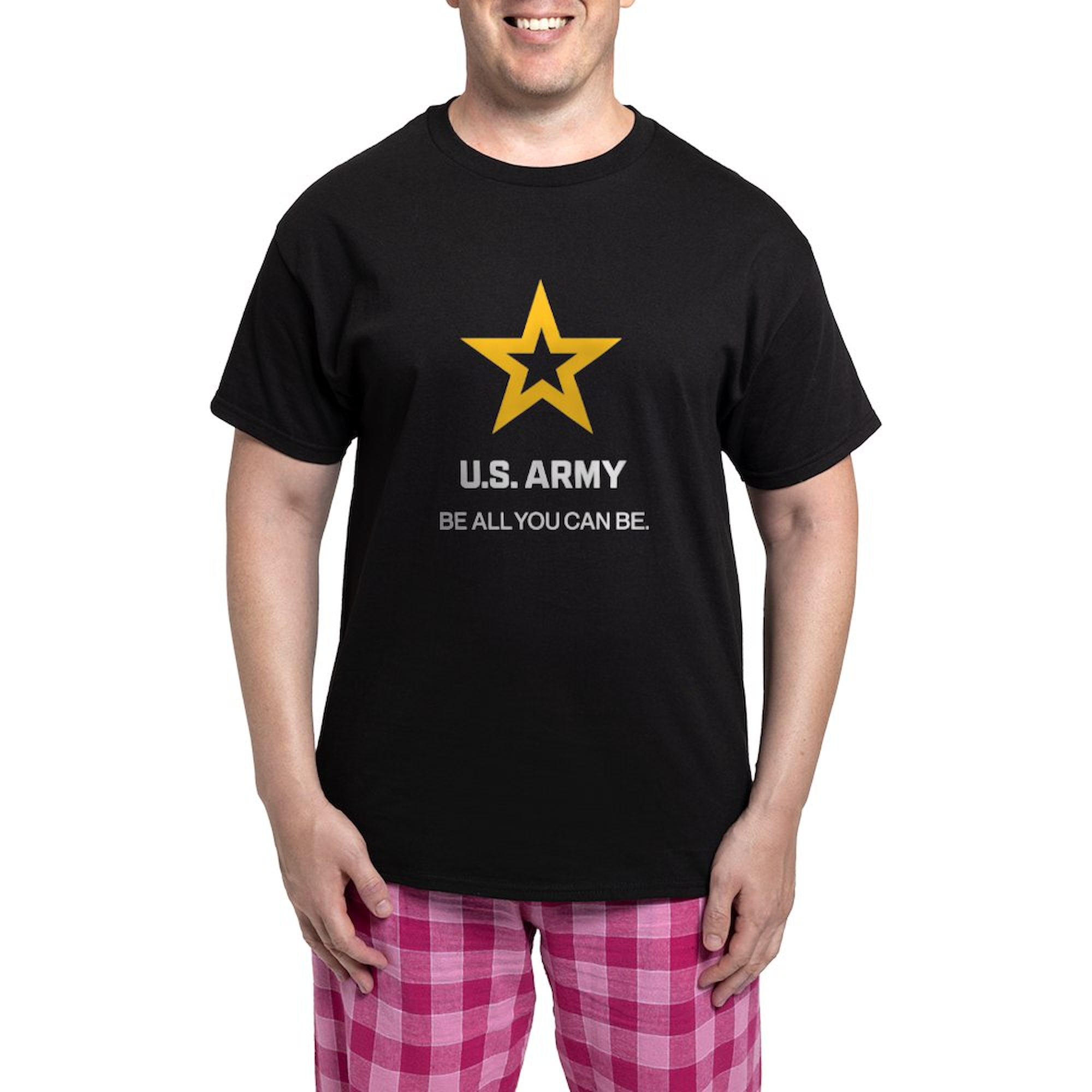 CafePress - U.S. Army® White And Gold Logo Tagline Pajamas - Men's Dark ...