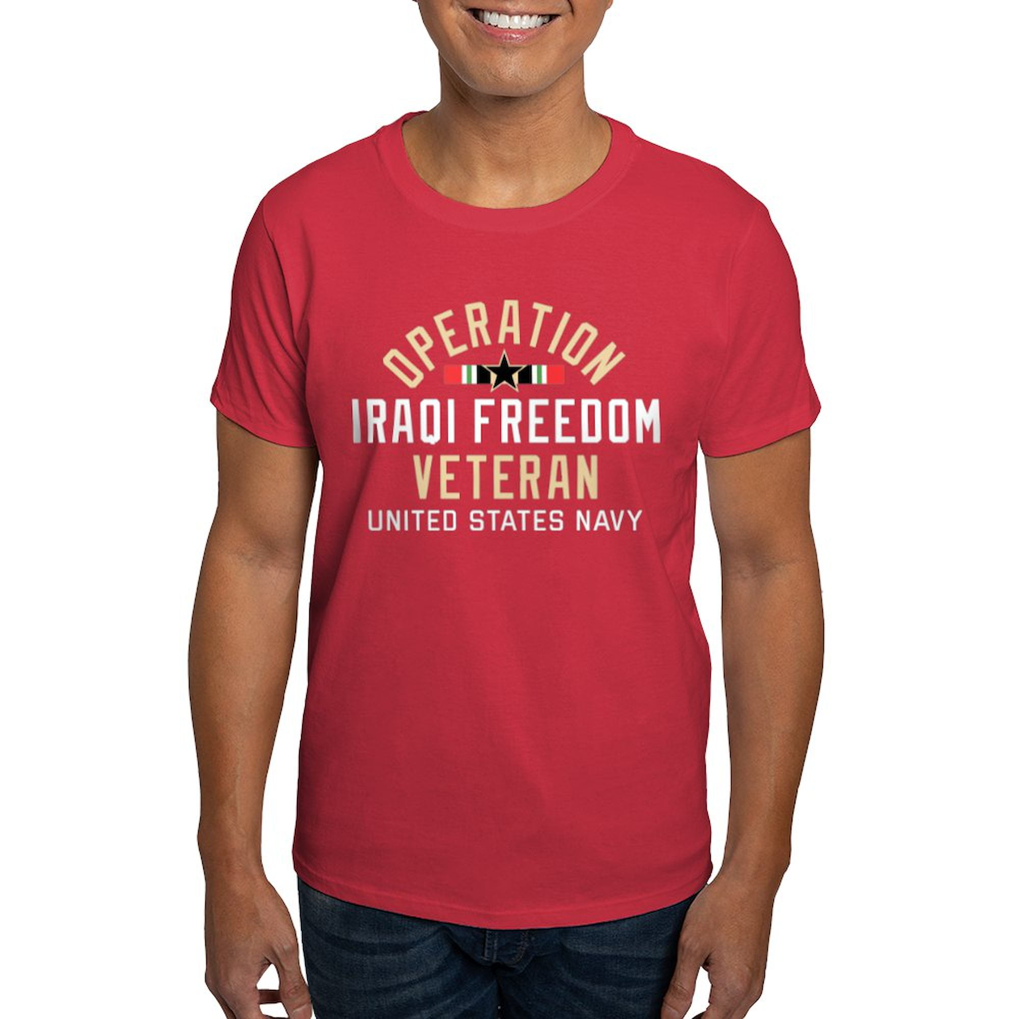 CafePress - US Navy Operation Iraqi Freedom Veter Dark T Shirt - Men's ...