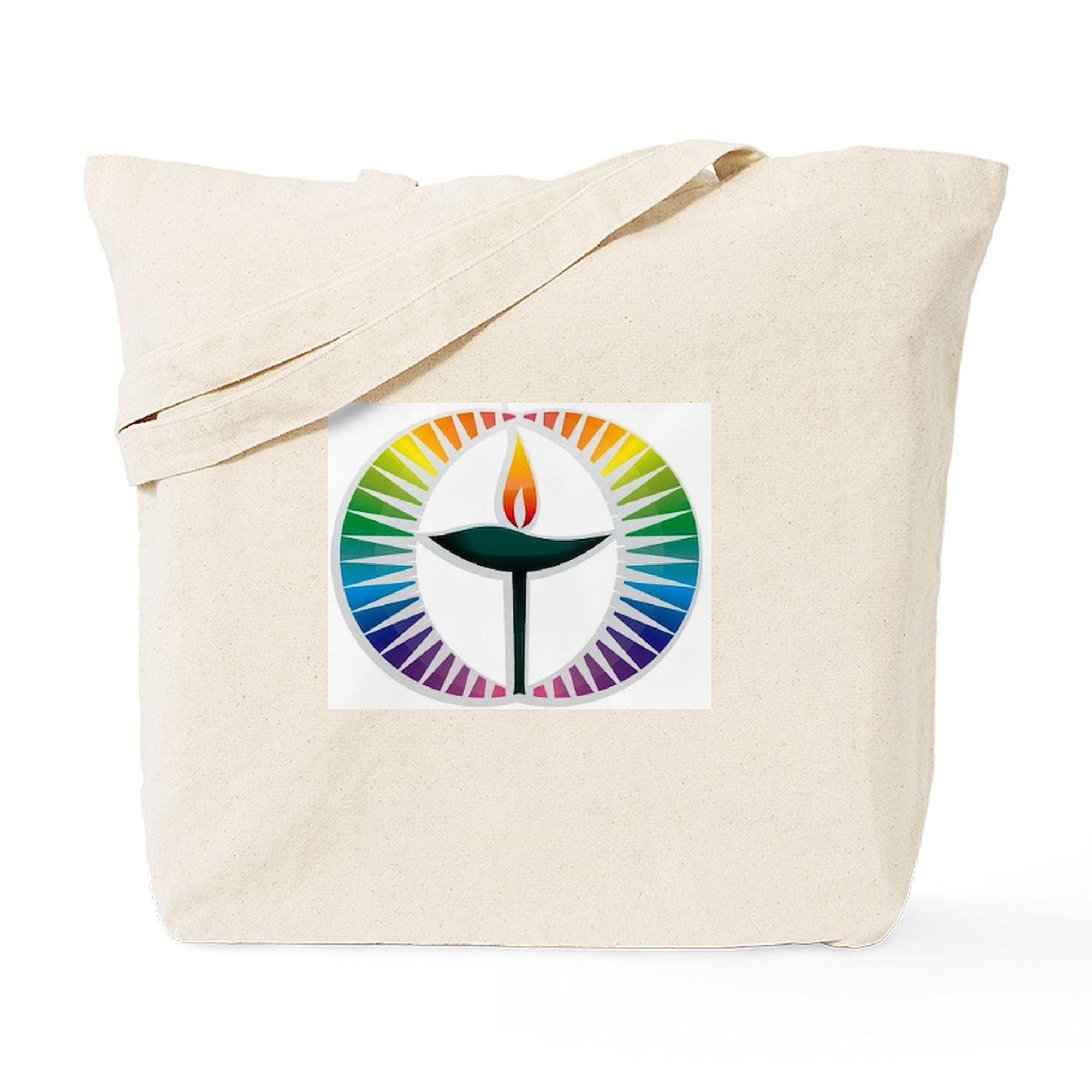 CafePress - UU Rainbow Logo Tote Bag - Unisex Canvas Tote Bag, Beige, 1 ...