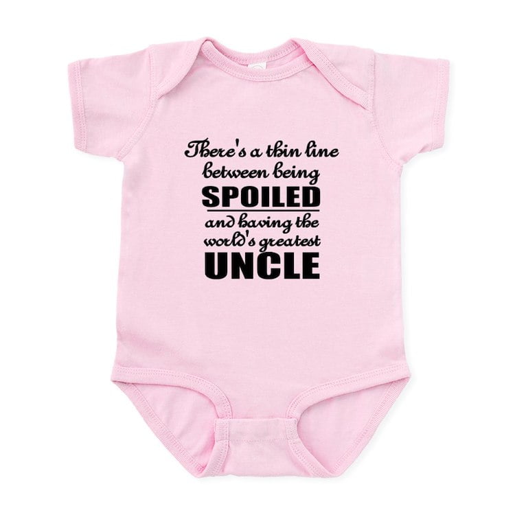 CafePress - Uncle Body Suit - Baby Light Bodysuit, Size Newborn - 24 ...