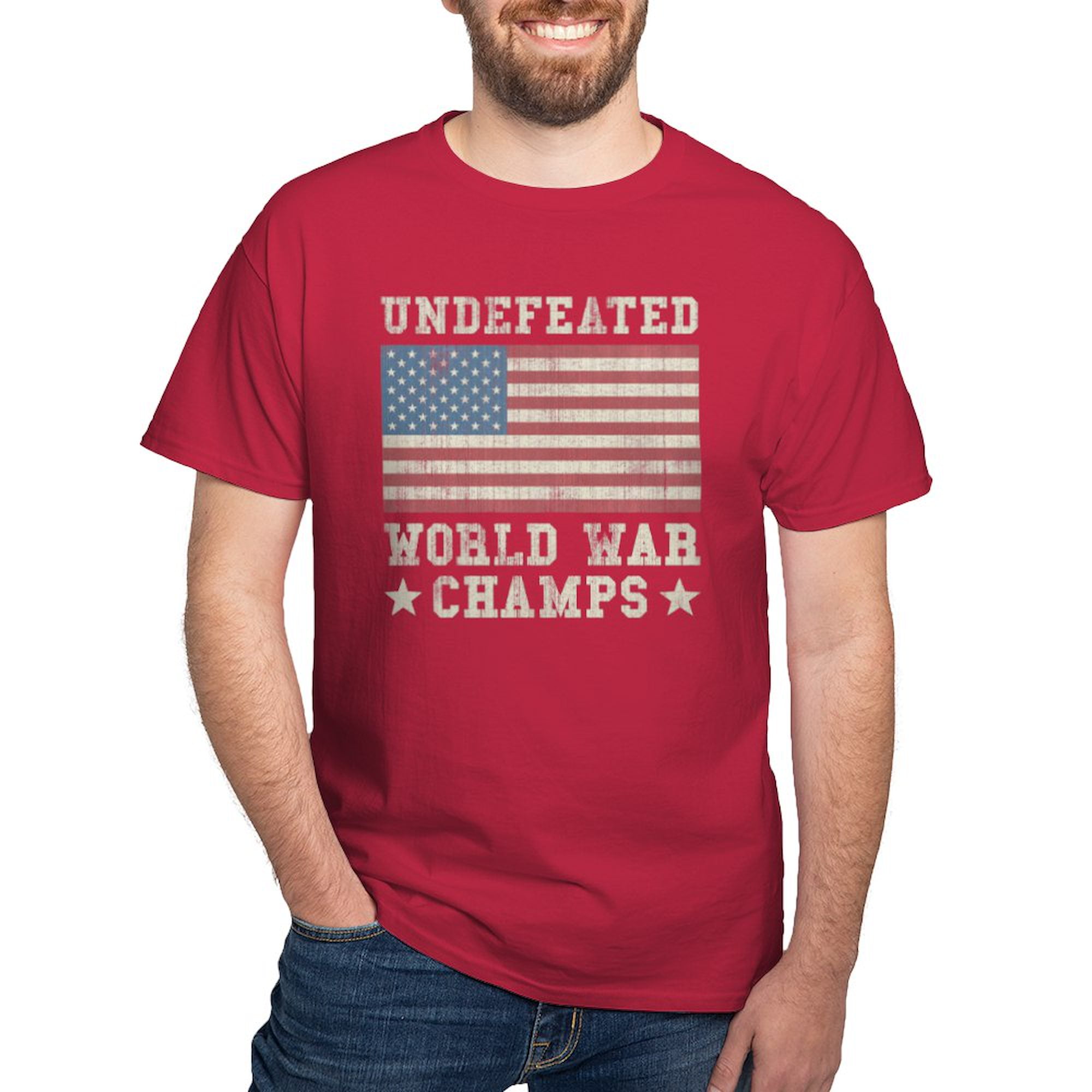 CafePress - Undefeated World War Champs Dark T Shirt - Men's Classic ...