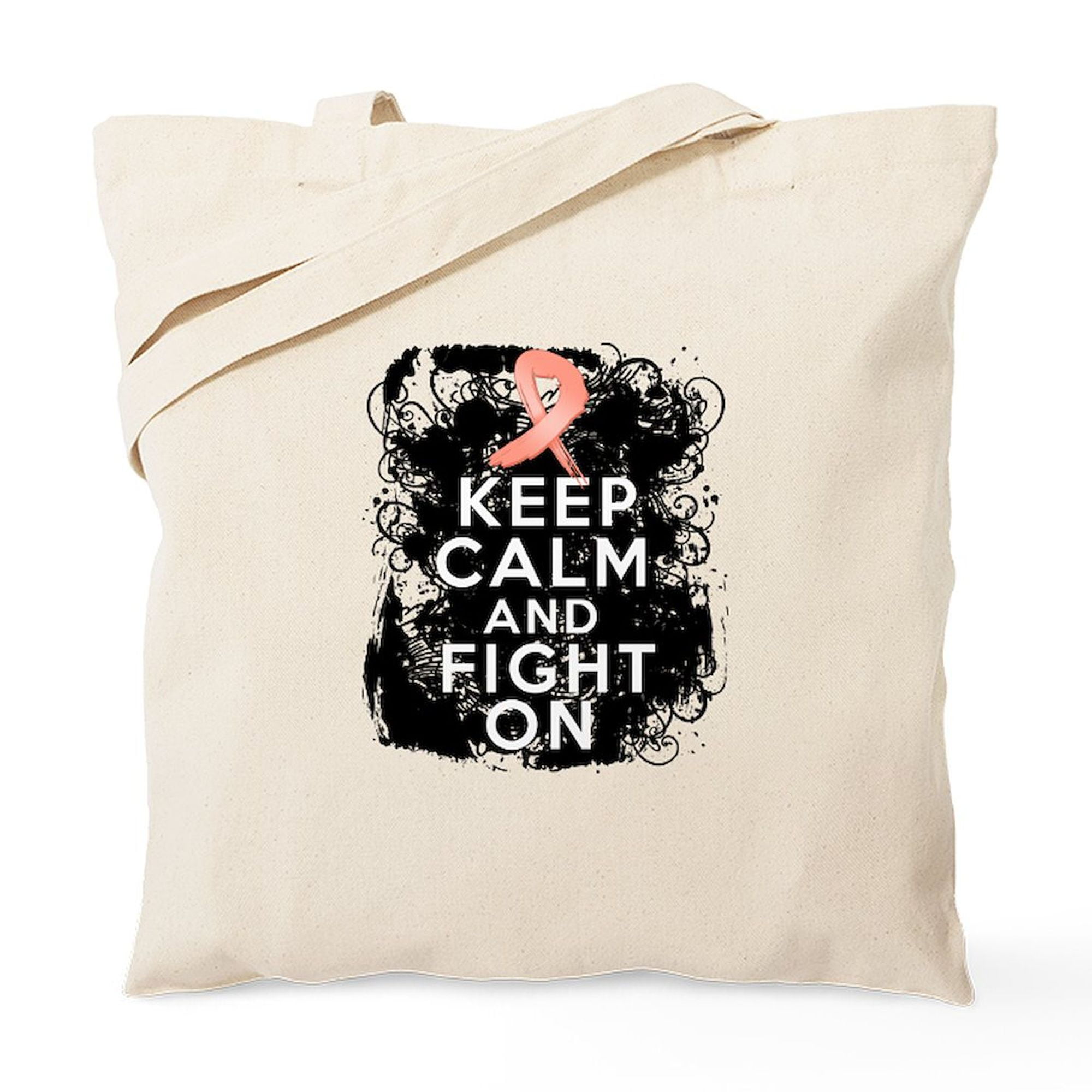 CafePress - Uterine Cancer Keep Calm And Fight On Tote Bag - Unisex ...