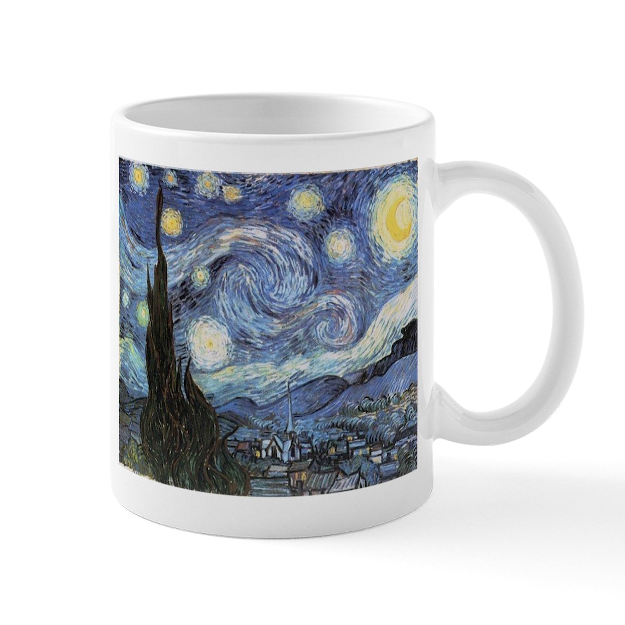 CafePress - Van Gogh Starry Night Mug - 11 oz Ceramic Mug - Novelty ...