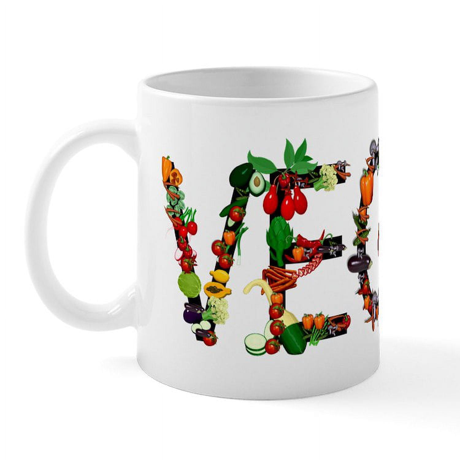 CafePress - Vegan Vegetable Mug - 11 oz Ceramic Mug - Novelty Coffee ...