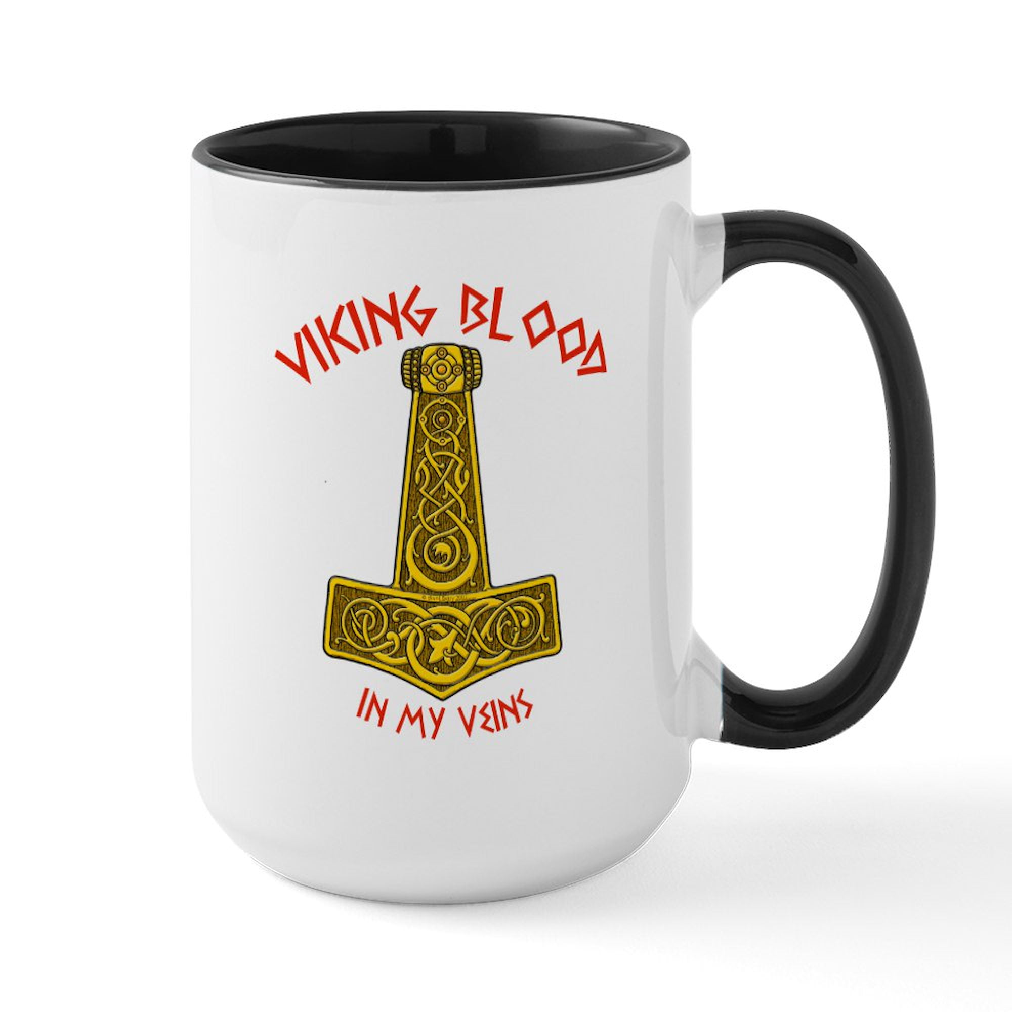 CafePress - Viking Blood In My Veins Large Mug Mugs - 15 oz Ceramic ...