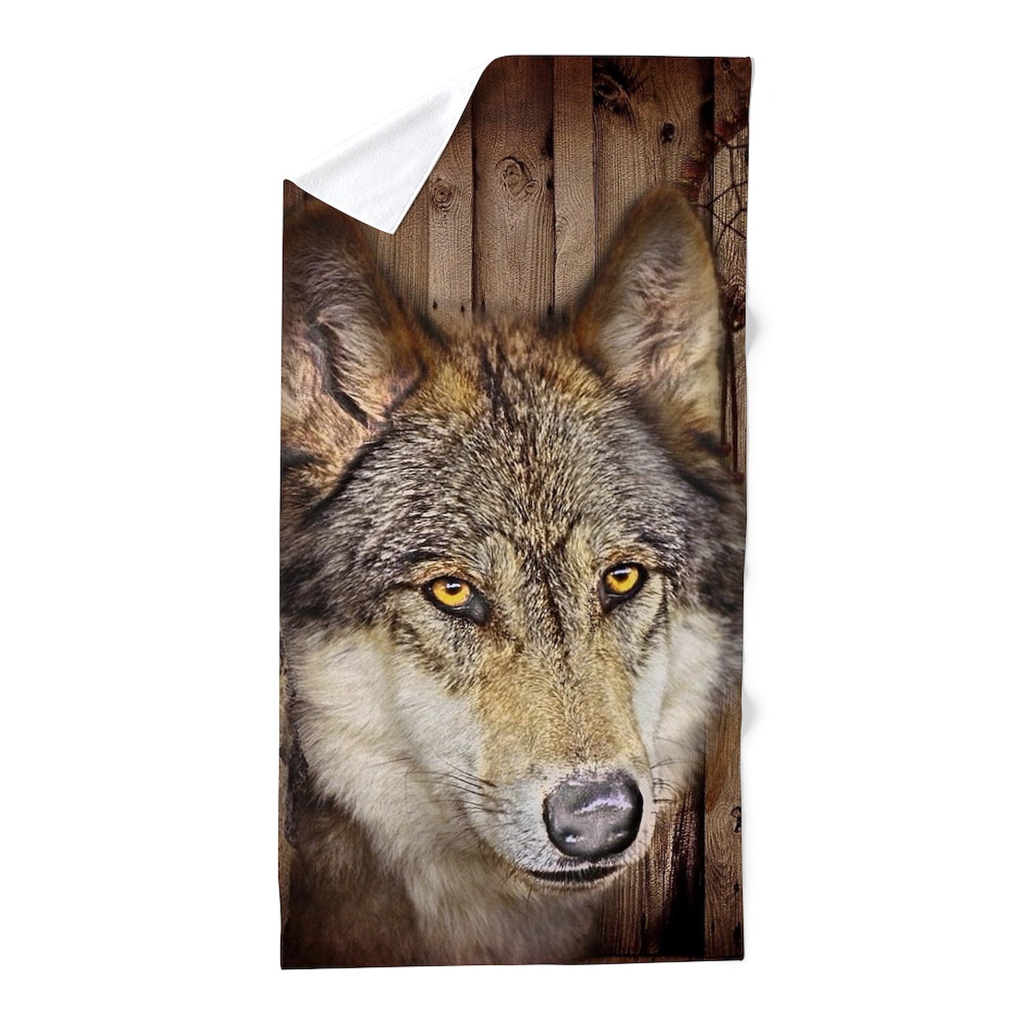 CafePress - Vintage Americana Wild Wolf - Large Beach Towel, Soft 30 ...