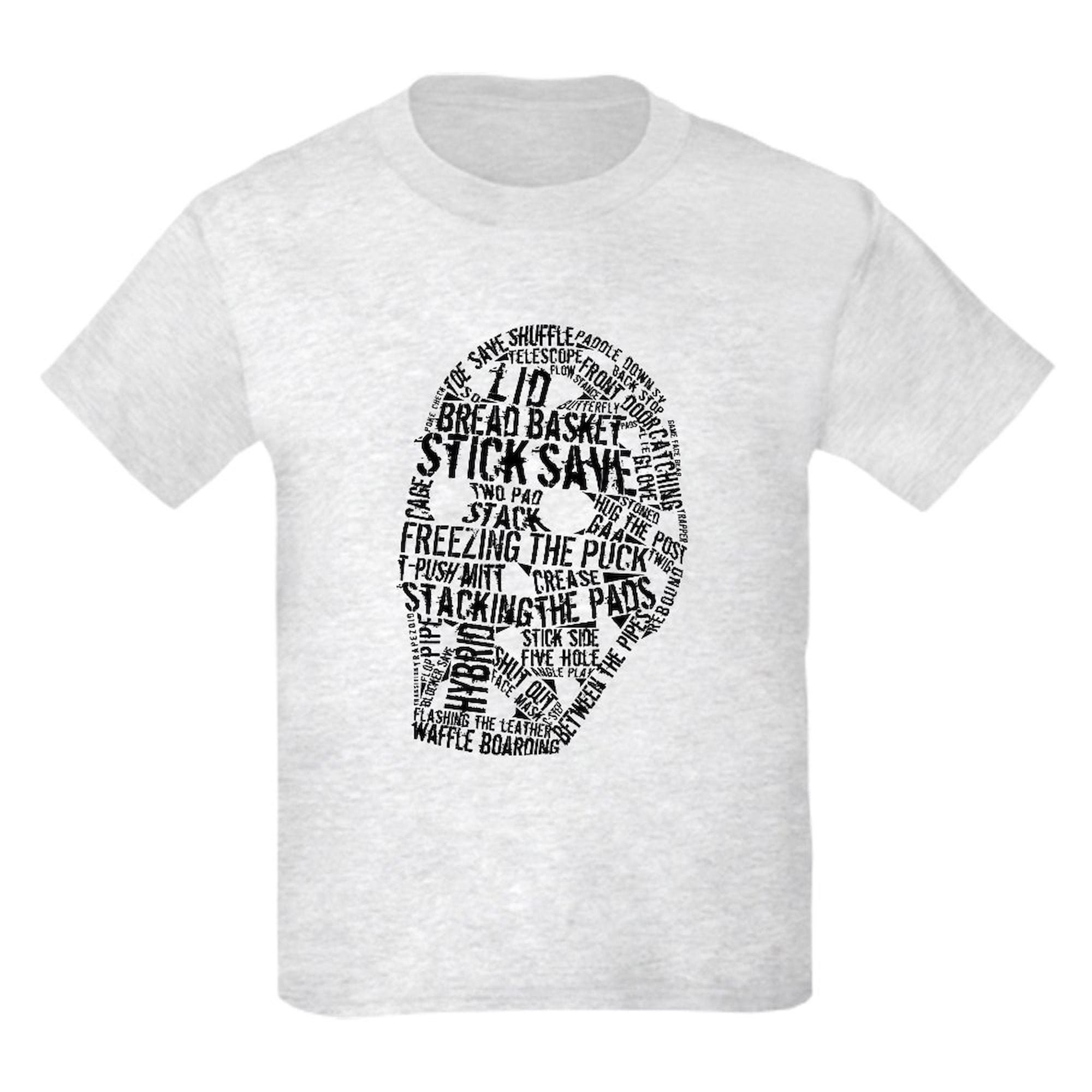 CafePress - Vintage Hockey Goalie Typography Mask Kids Light T - Light ...