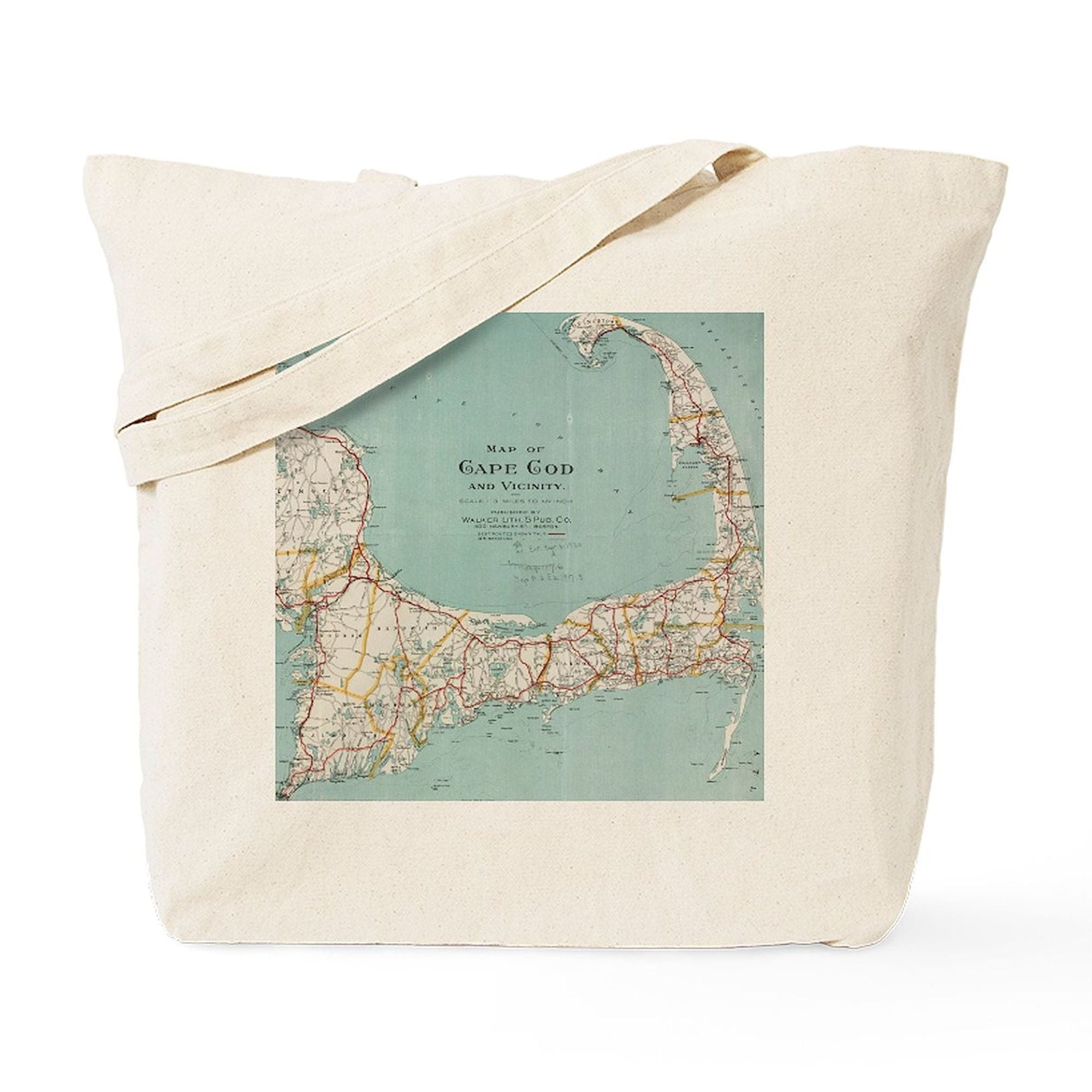 CafePress - Vintage Map Of Cape Cod (1917) Tote Bag - Unisex Canvas ...