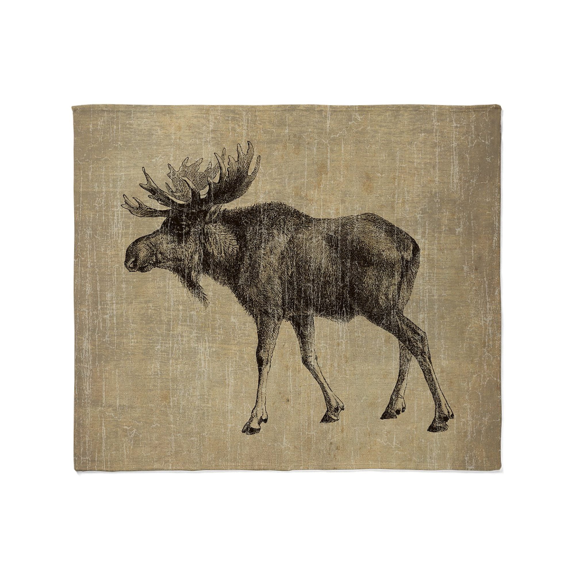 CafePress - Vintage Moose Throw Blanket - Soft Fleece Throw Blanket, 50 ...