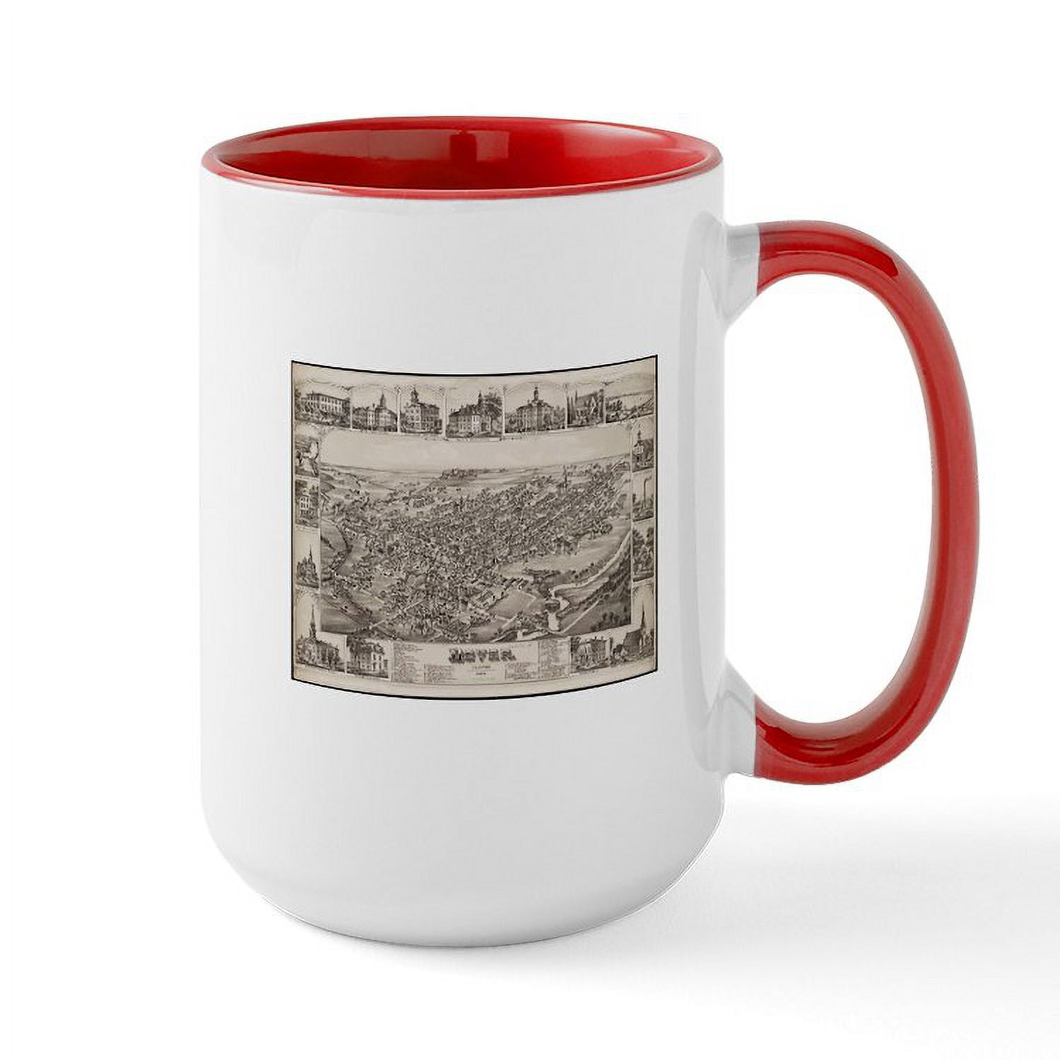 CafePress - Vintage Pictorial Map Of Dover Delaware (1885 Mugs - 15 oz ...