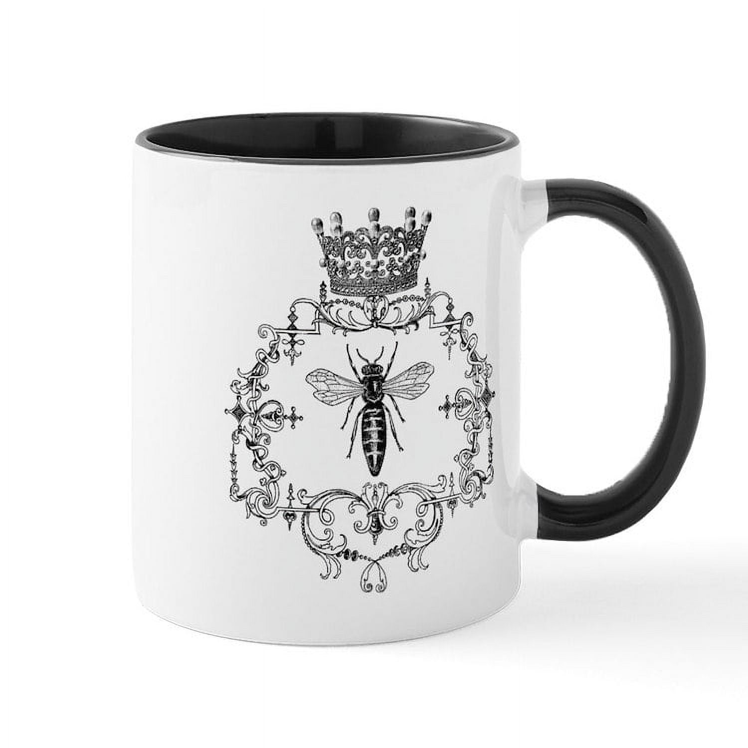 CafePress - Vintage Queen Bee Mug - 11 oz Ceramic Mug - Novelty Coffee ...